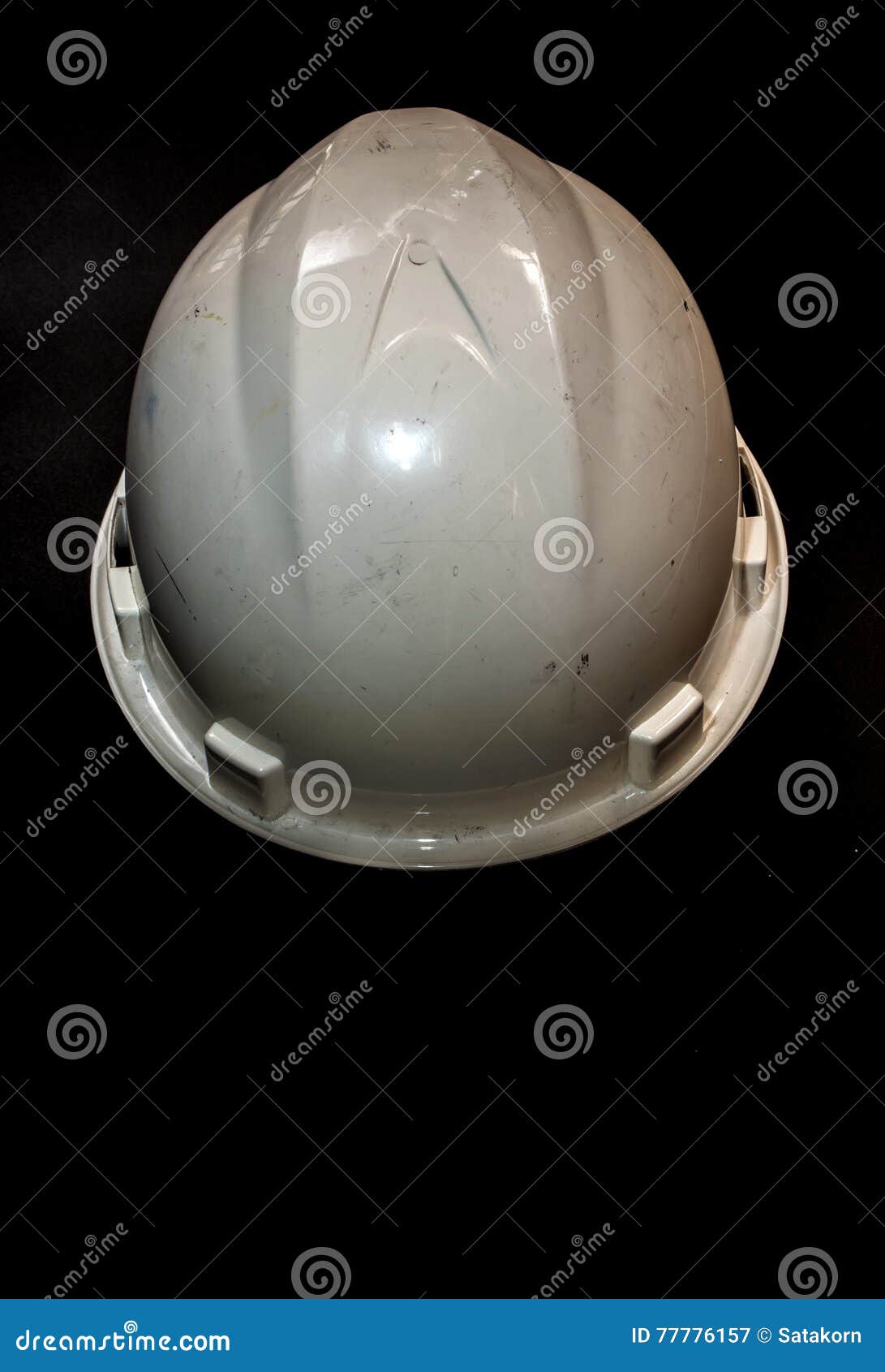 Scratched on the Old Safety Helmet Stock Image - Image of scratches ...