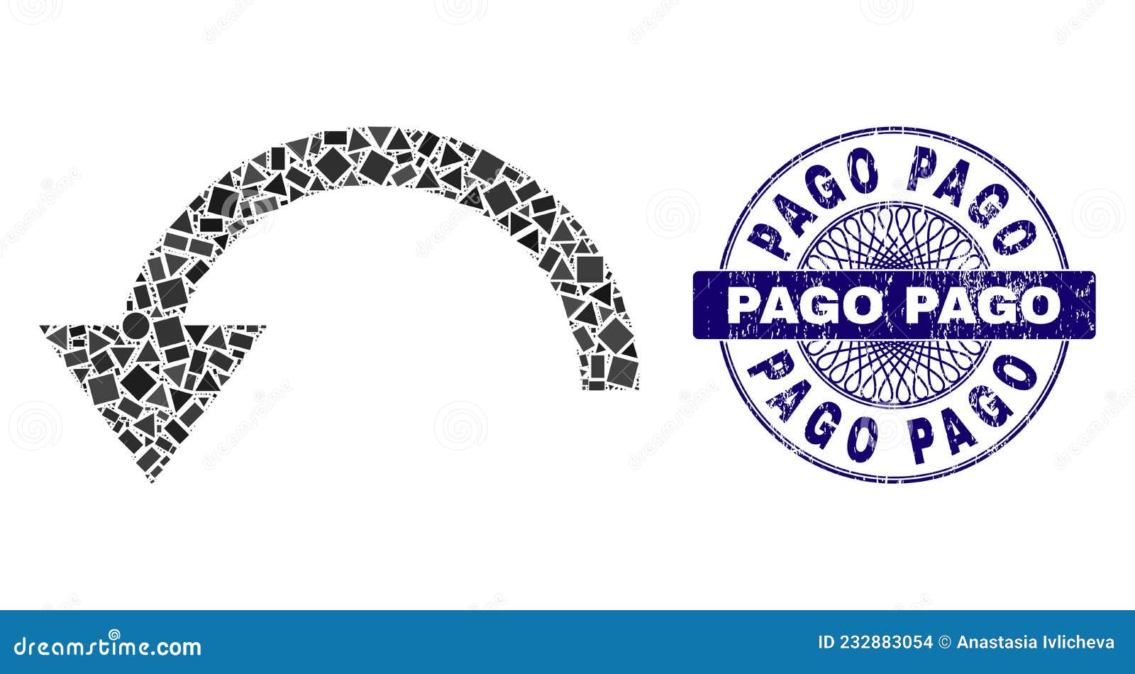 Scratched Pago Seal and Geometric Rotate Ccw Mosaic Stock Vector ... Scratched Pago Seal and Geometric Rotate Ccw Mosaic Stock Vector ...