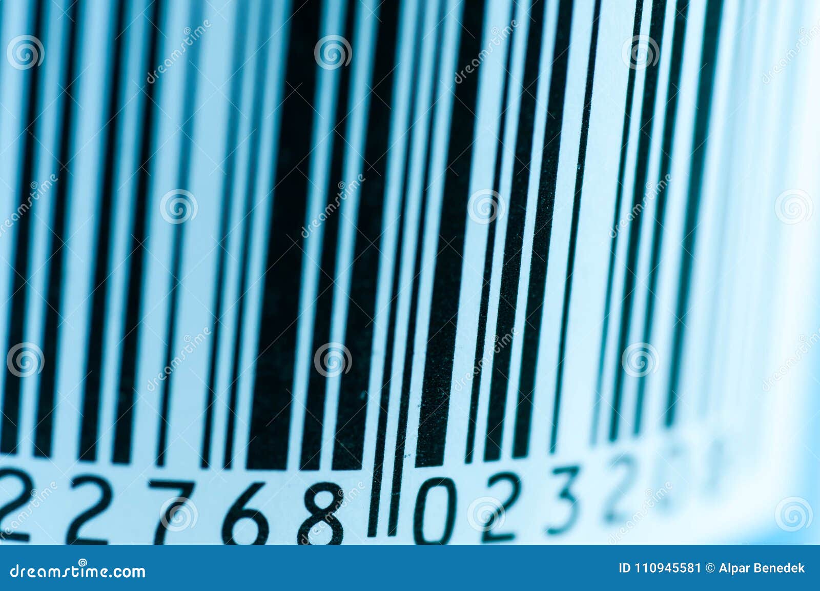 Scratched Paper Bar Code Close Up Macro Shot Stock Image - Image of ...