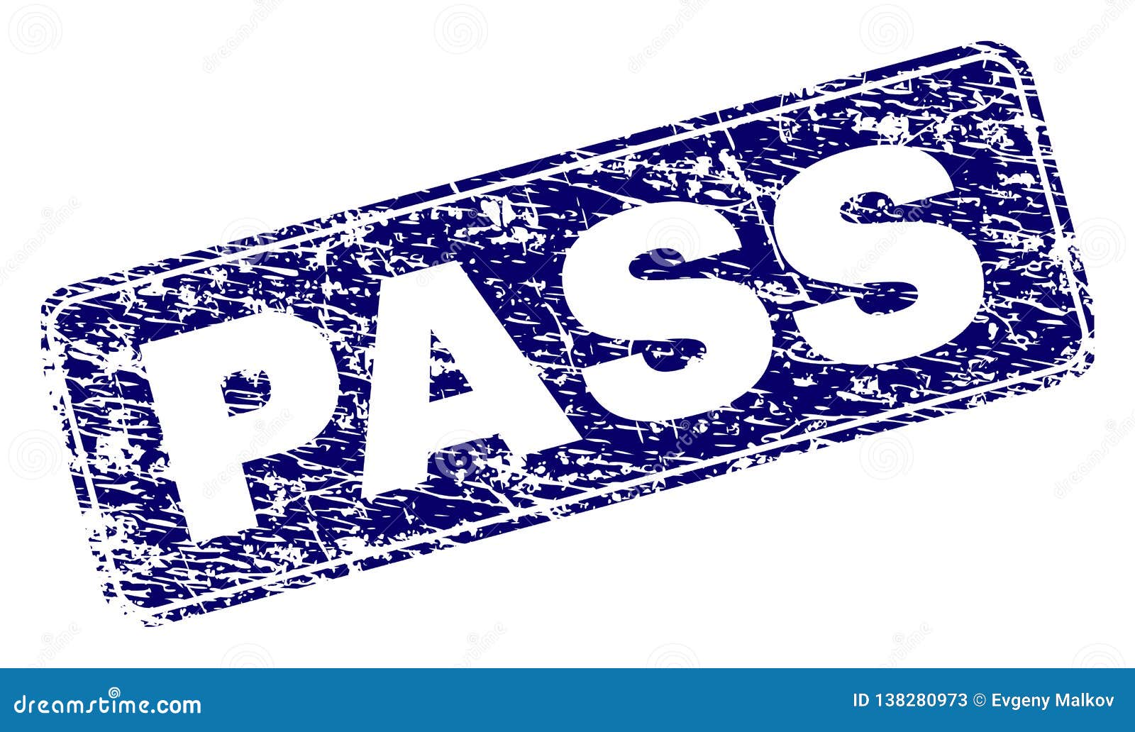 Scratched Pass Framed Rounded Rectangle Stamp Stock Vector Illustration Of Permit Passage
