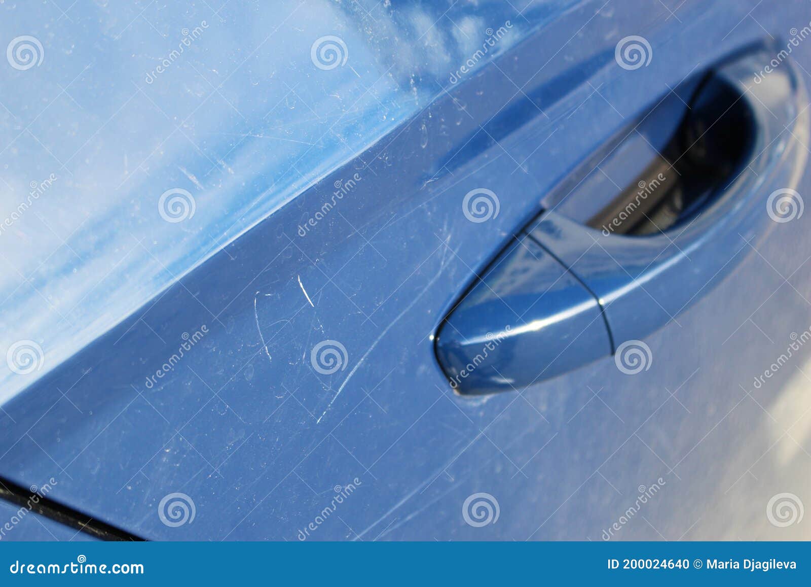 Scratched Passenger Car. Car Scratches Stock Photo - Image of scratched ...