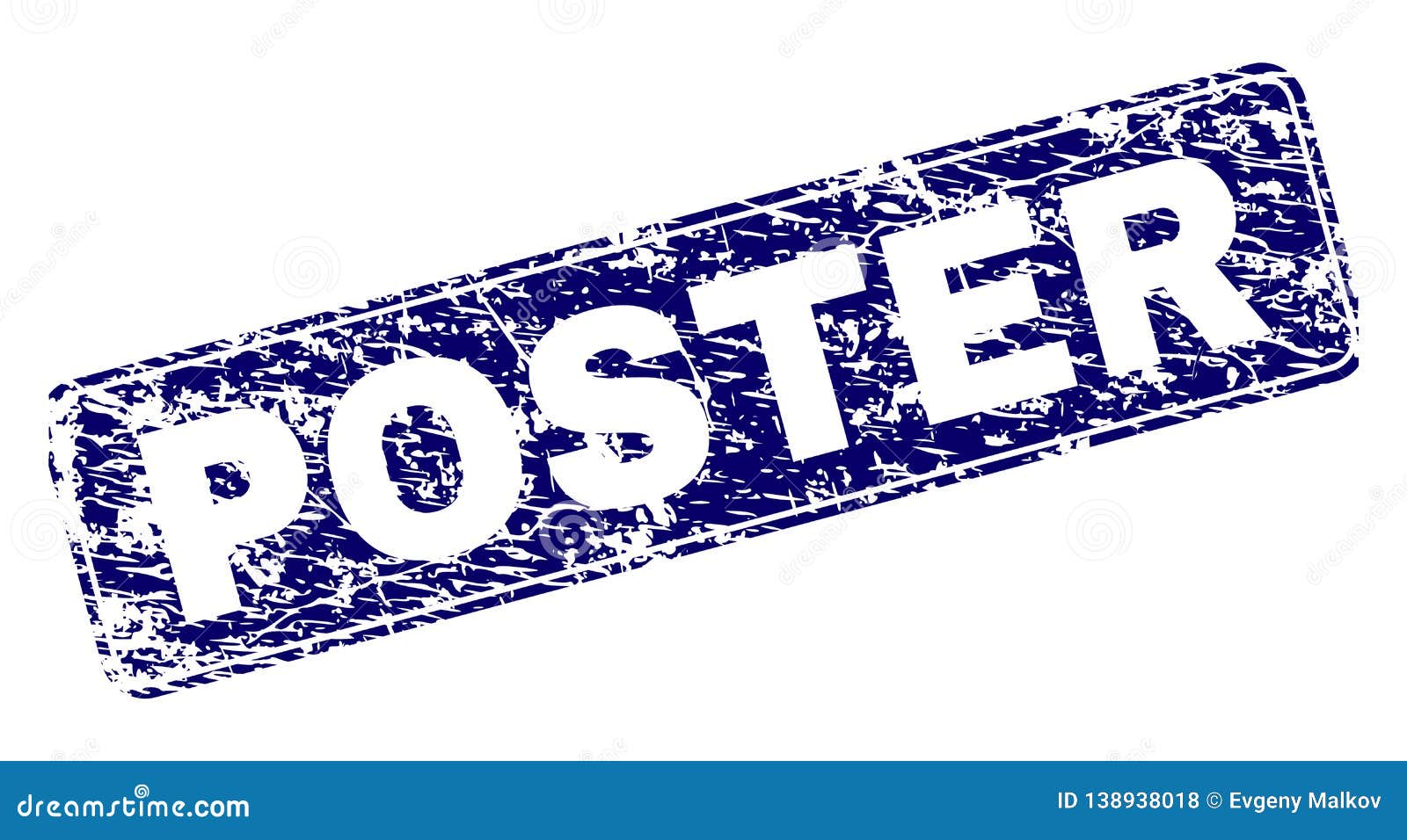 Scratched POSTER Framed Rounded Rectangle Stamp Stock Vector ...