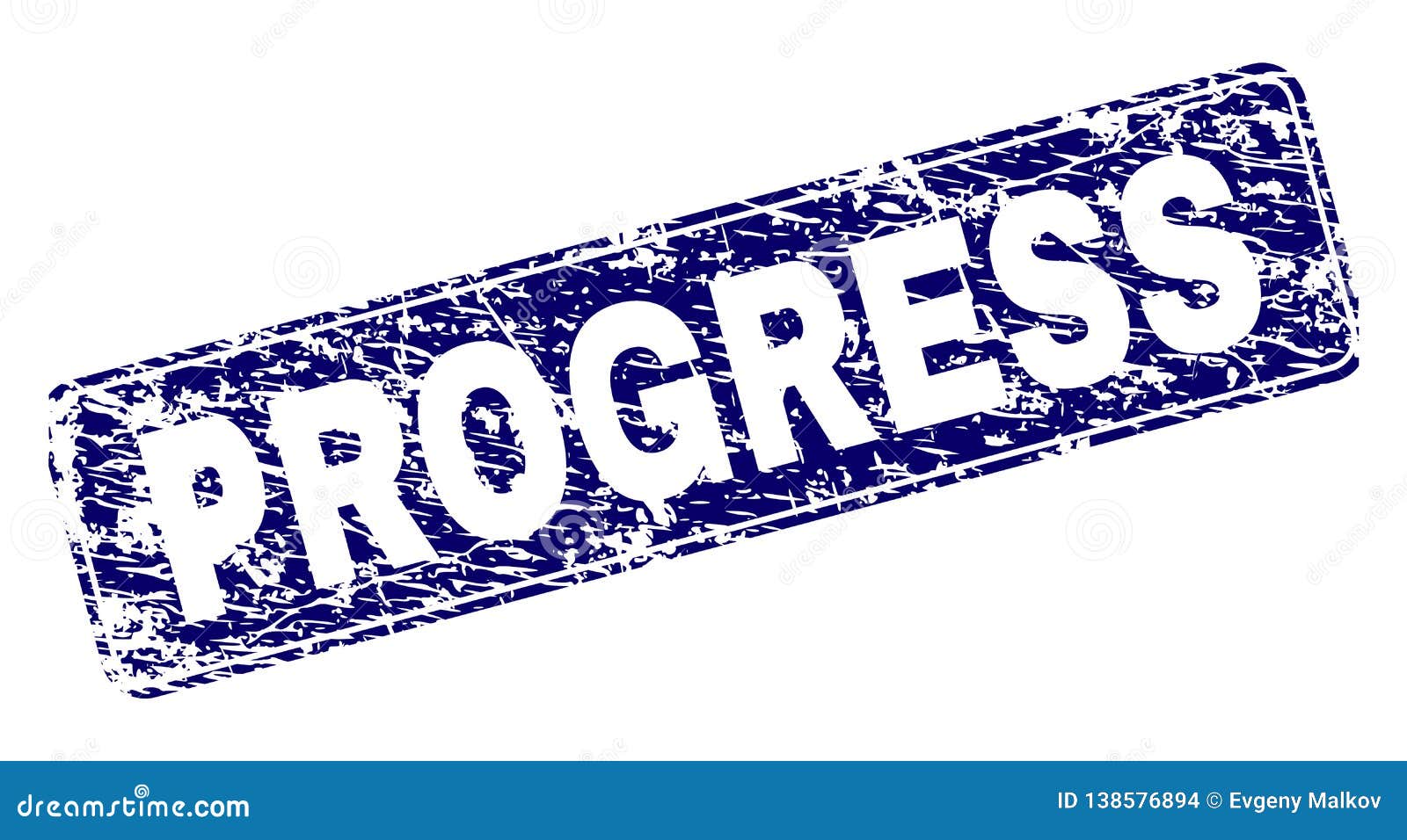 Scratched PROGRESS Framed Rounded Rectangle Stamp Stock Vector ...