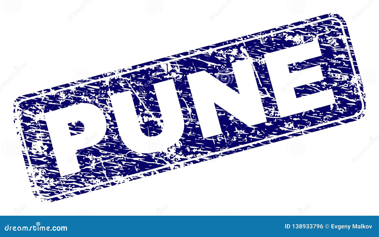 Scratched PUNE Framed Rounded Rectangle Stamp Stock Vector ...