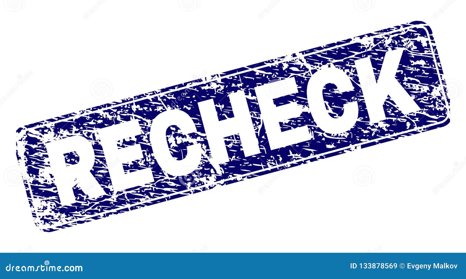 Scratched RECHECK Framed Rounded Rectangle Stamp Stock Vector ...