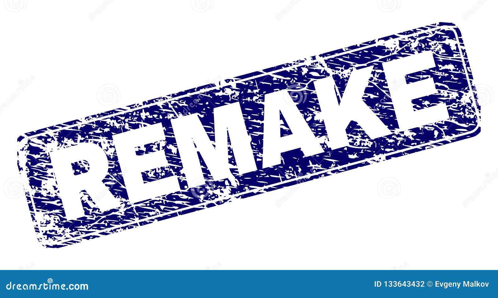 Scratched REMAKE Framed Rounded Rectangle Stamp Stock Vector ...