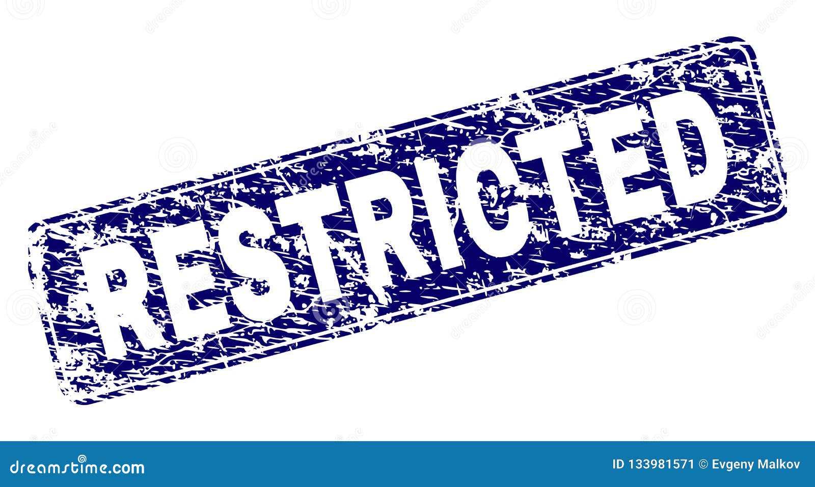 Scratched RESTRICTED Framed Rounded Rectangle Stamp Stock Vector ...