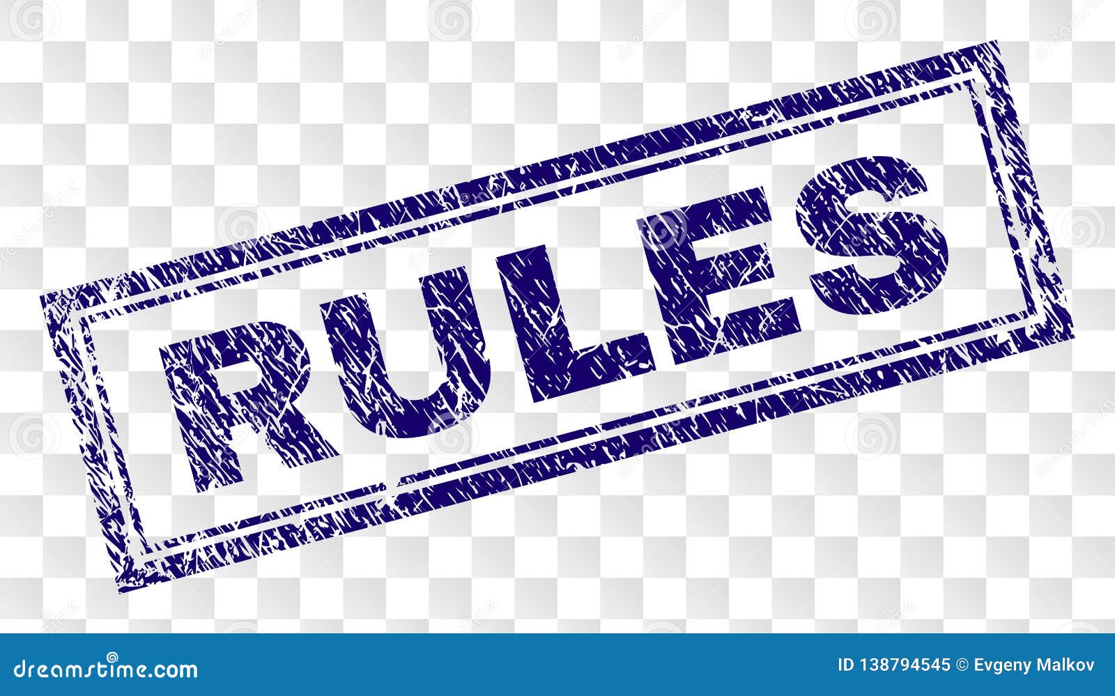 Scratched RULES Rectangle Stamp Stock Vector - Illustration of imprint ...