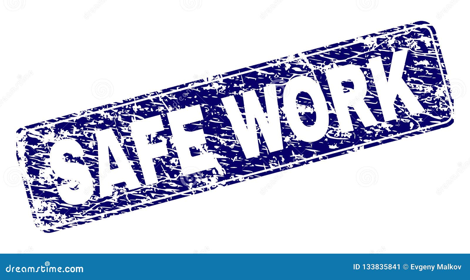 Scratched SAFE WORK Framed Rounded Rectangle Stamp Stock Vector ...
