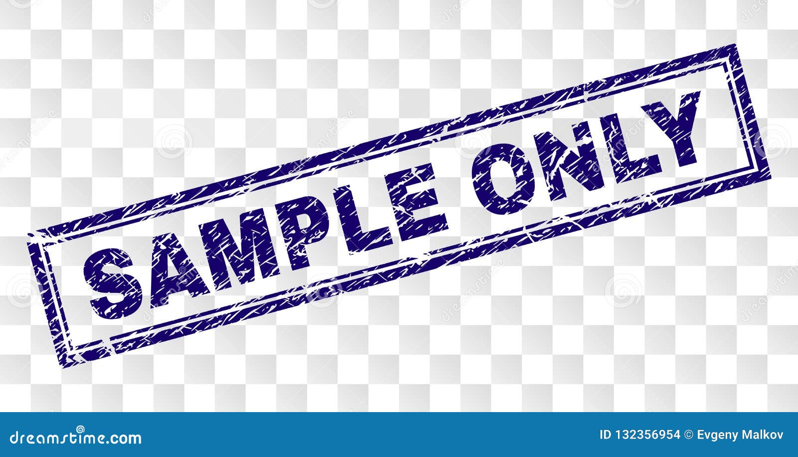 Scratched SAMPLE only Rectangle Stamp Stock Vector - Illustration of ...