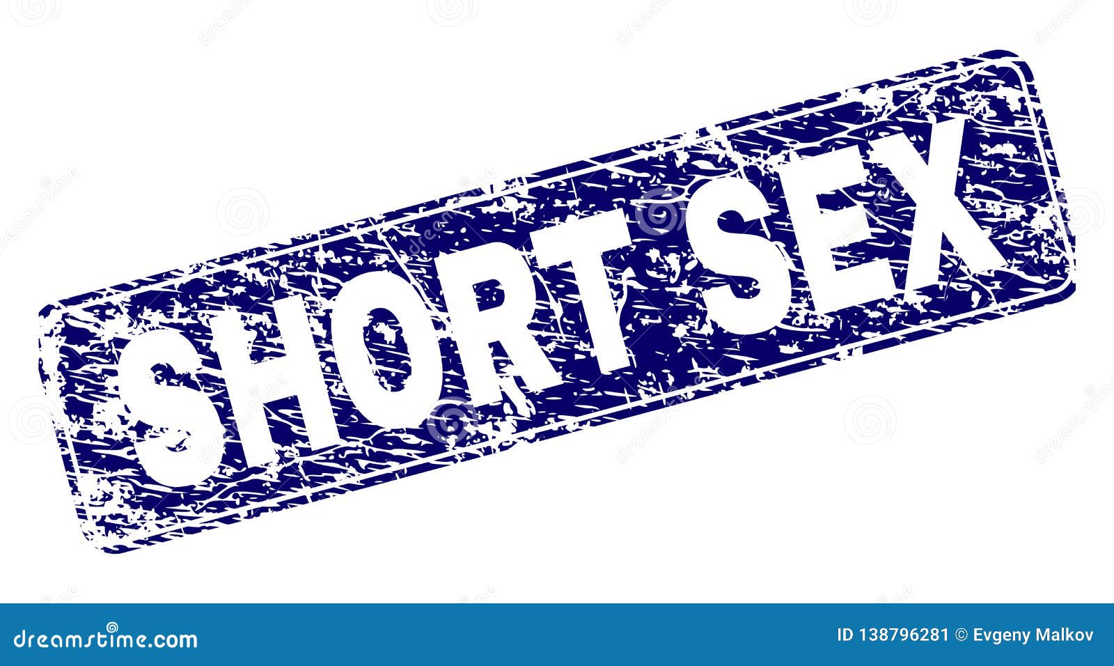 Scratched Short Sex Framed Rounded Rectangle Stamp Stock Vector