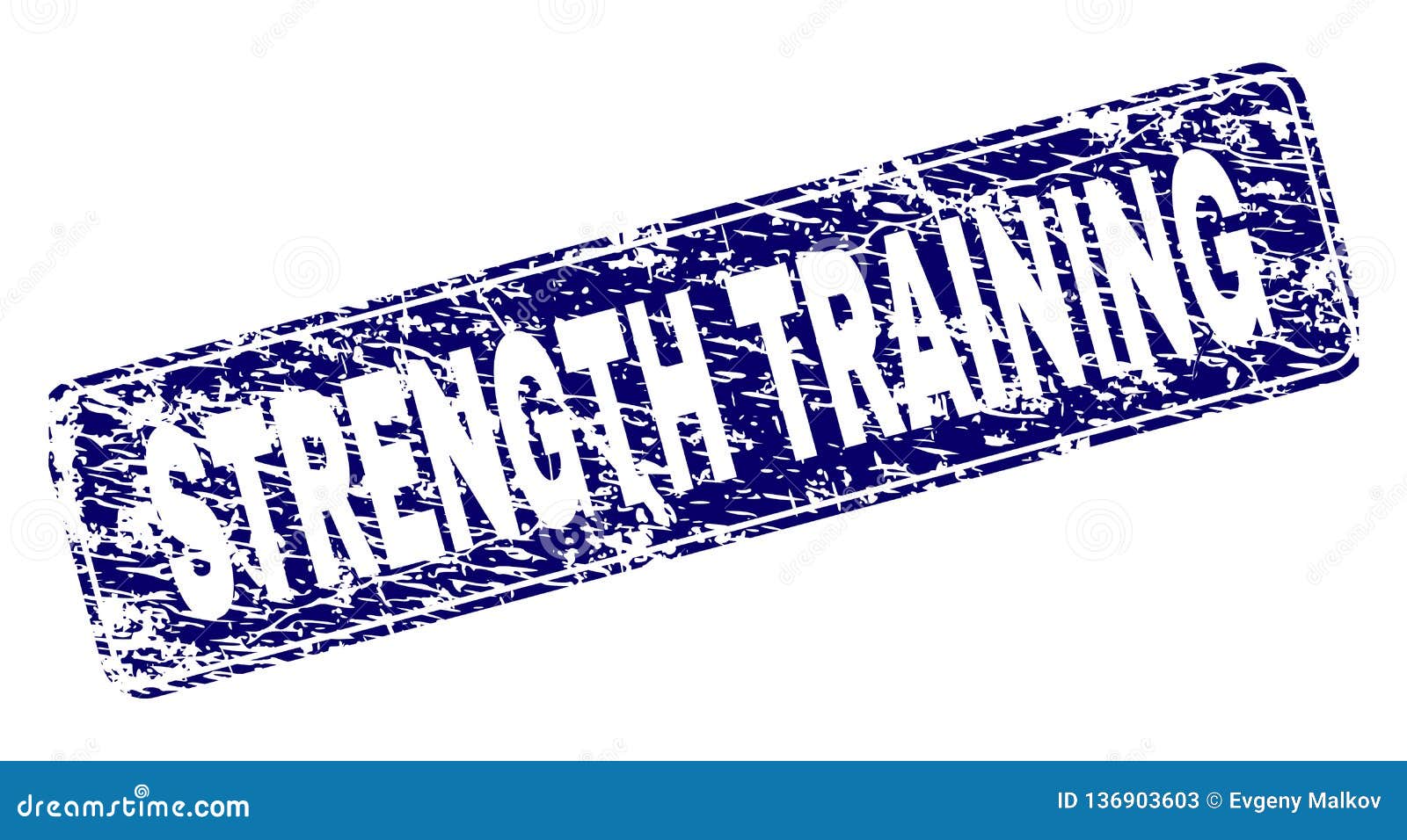 Scratched STRENGTH TRAINING Framed Rounded Rectangle Stamp Stock Vector ...