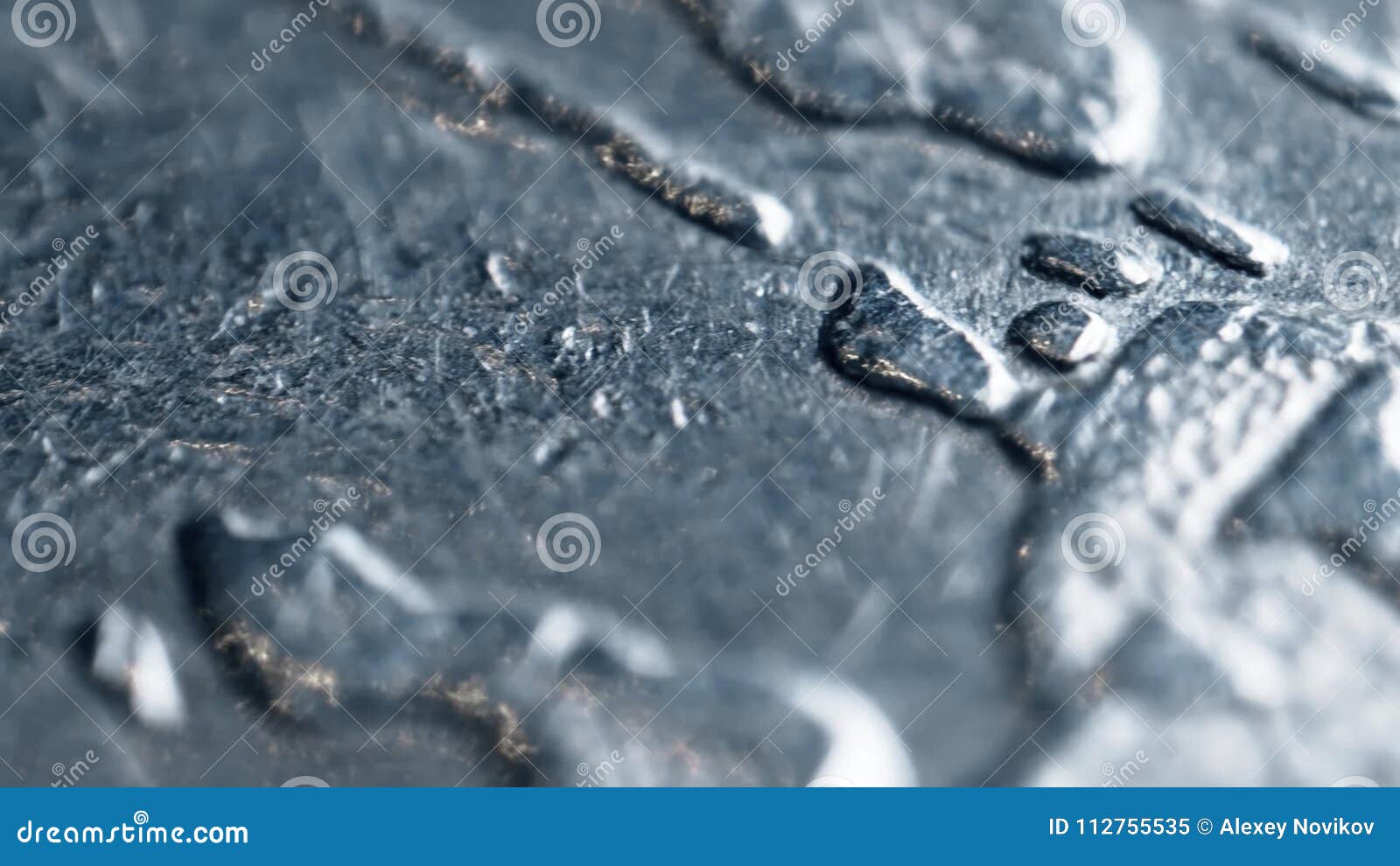 Scratched Surface of an Old Coin. Super Macro Shot Stock Image - Image ...