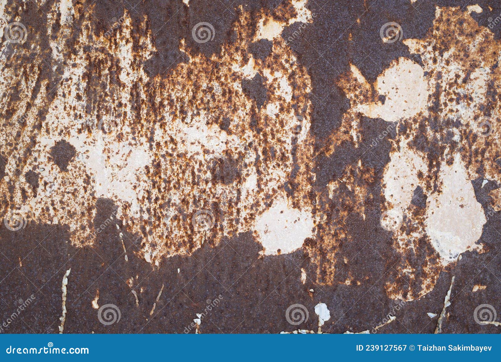 Scratched Surface with Paint and Rust . Metal Rusty Texture Stock Image ...