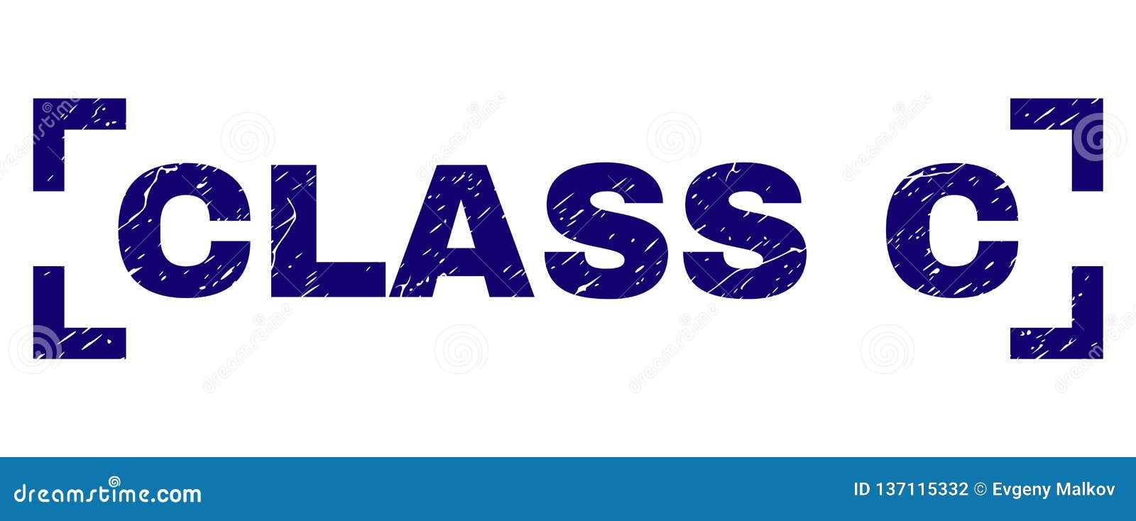 Scratched Textured CLASS C Stamp Seal between Corners Stock Vector ...