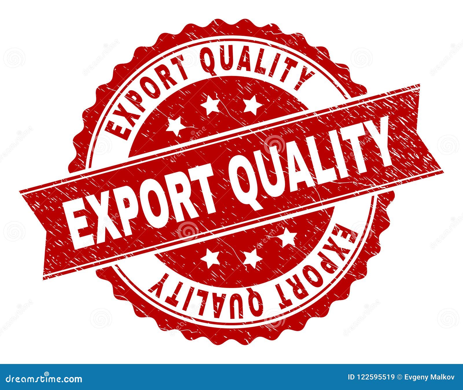 Scratched Textured Export Quality Stamp Seal Stock Vector