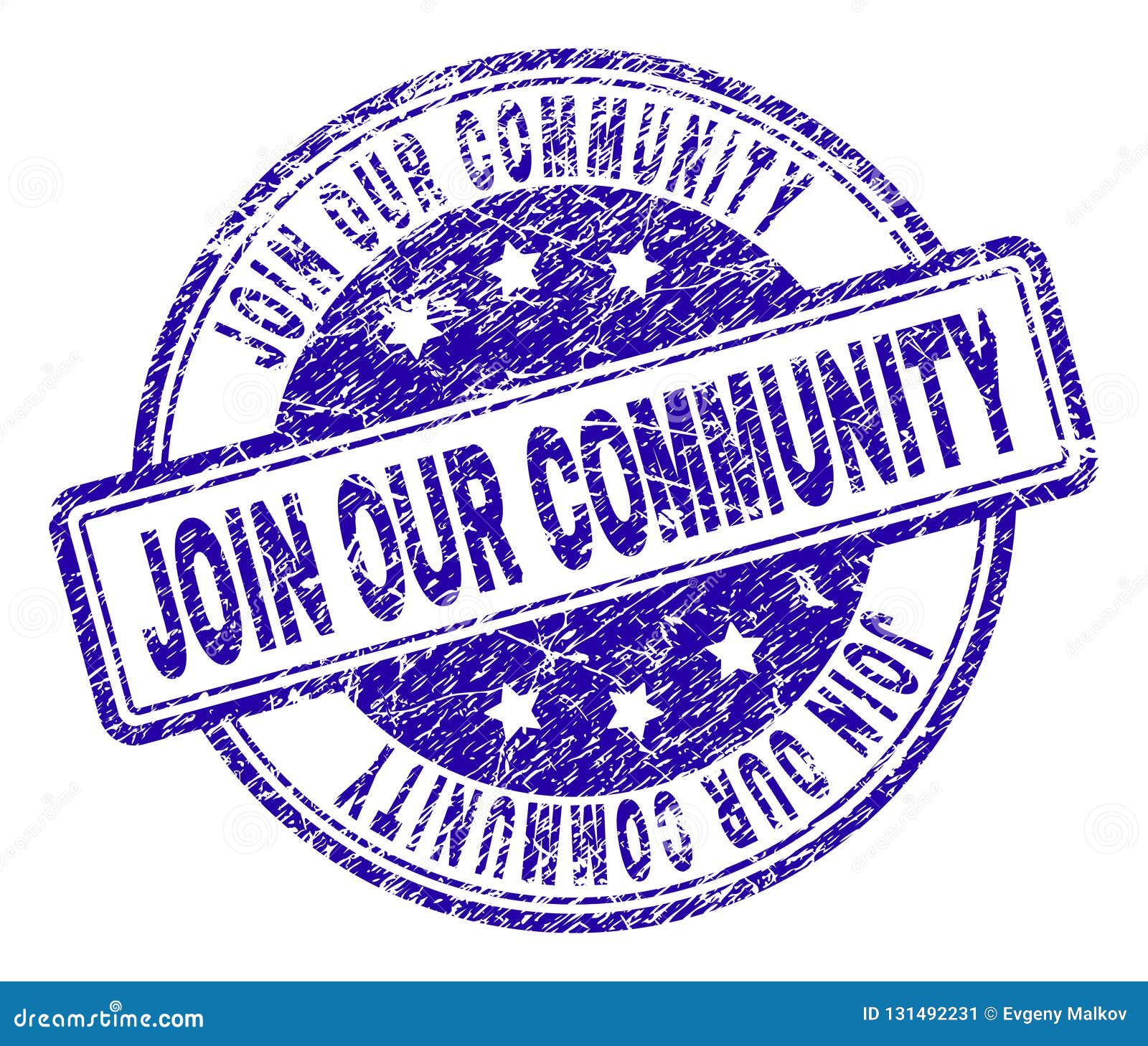 Scratched Textured JOIN OUR COMMUNITY Stamp Seal Stock Vector ...