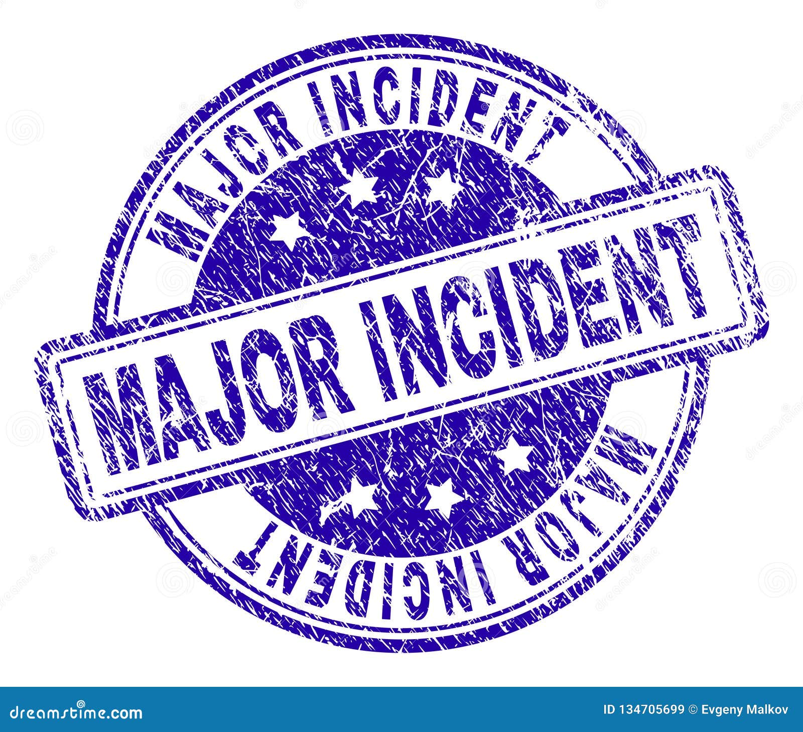 Scratched Textured MAJOR INCIDENT Stamp Seal Stock Vector ...