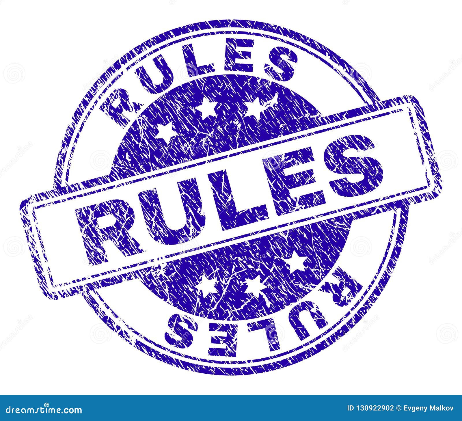 Scratched Textured RULES Stamp Seal Stock Vector - Illustration of ...