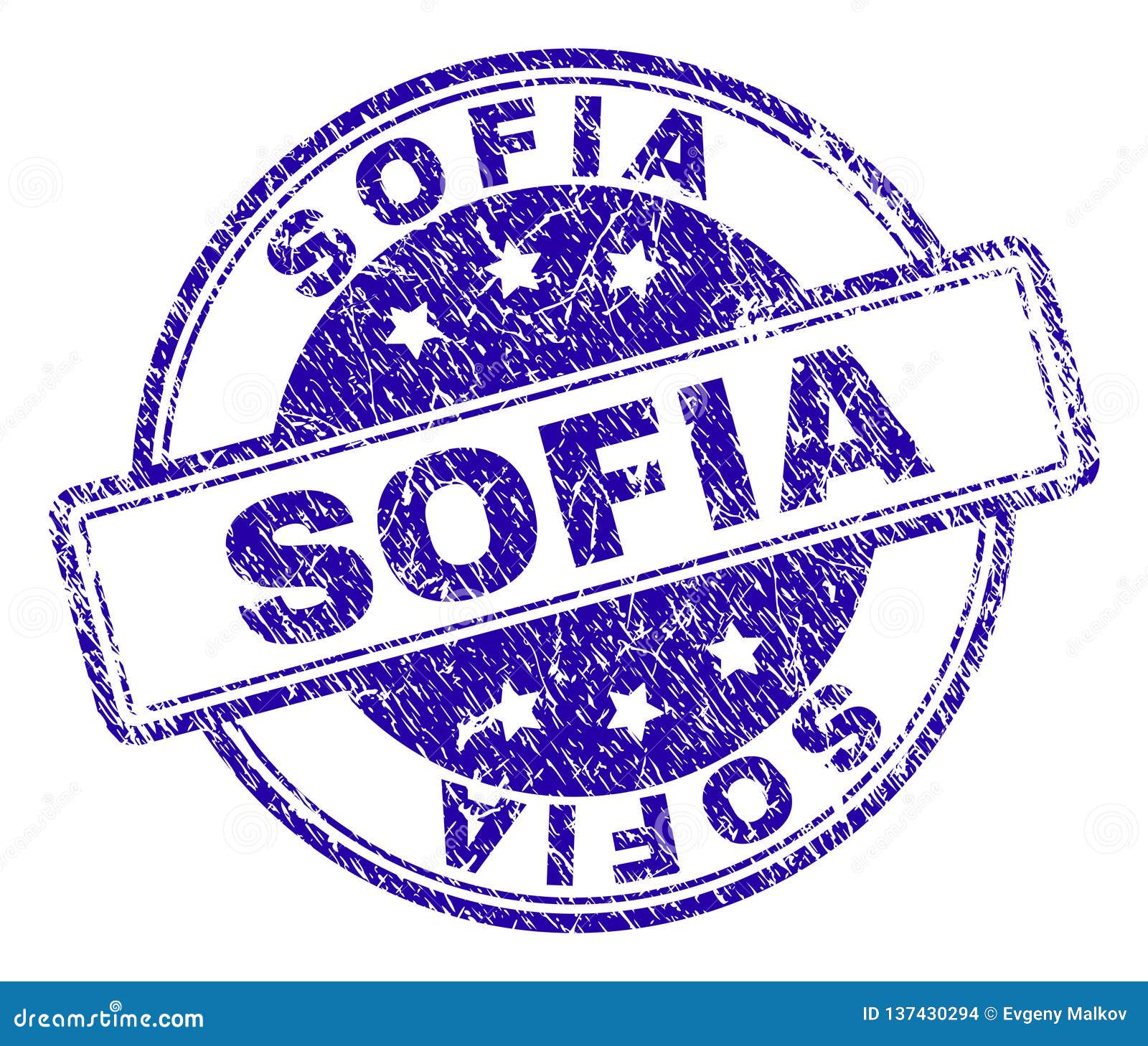 Scratched Textured SOFIA Stamp Seal Stock Vector - Illustration of ...