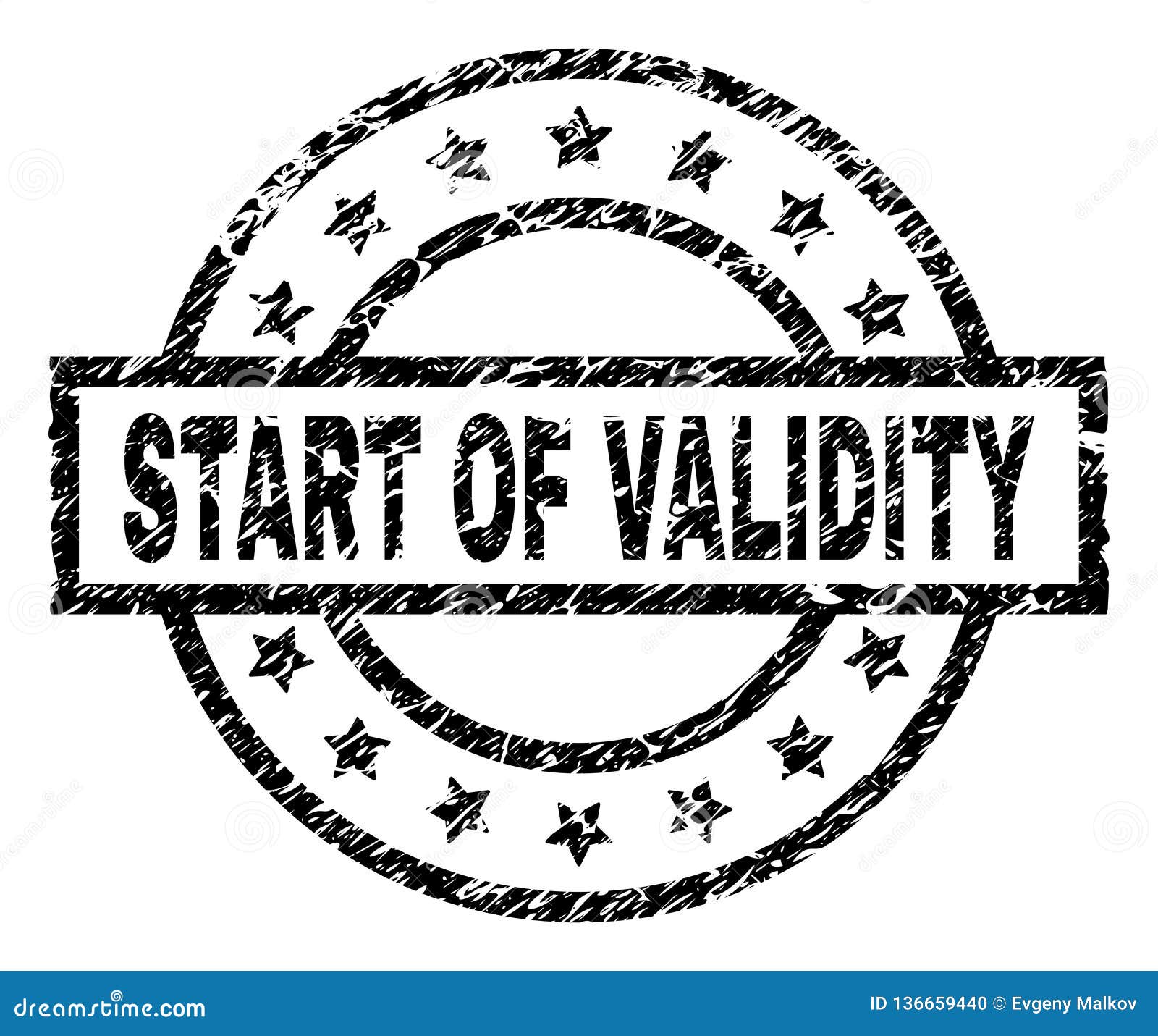 Scratched Textured START of VALIDITY Stamp Seal Stock Vector ...