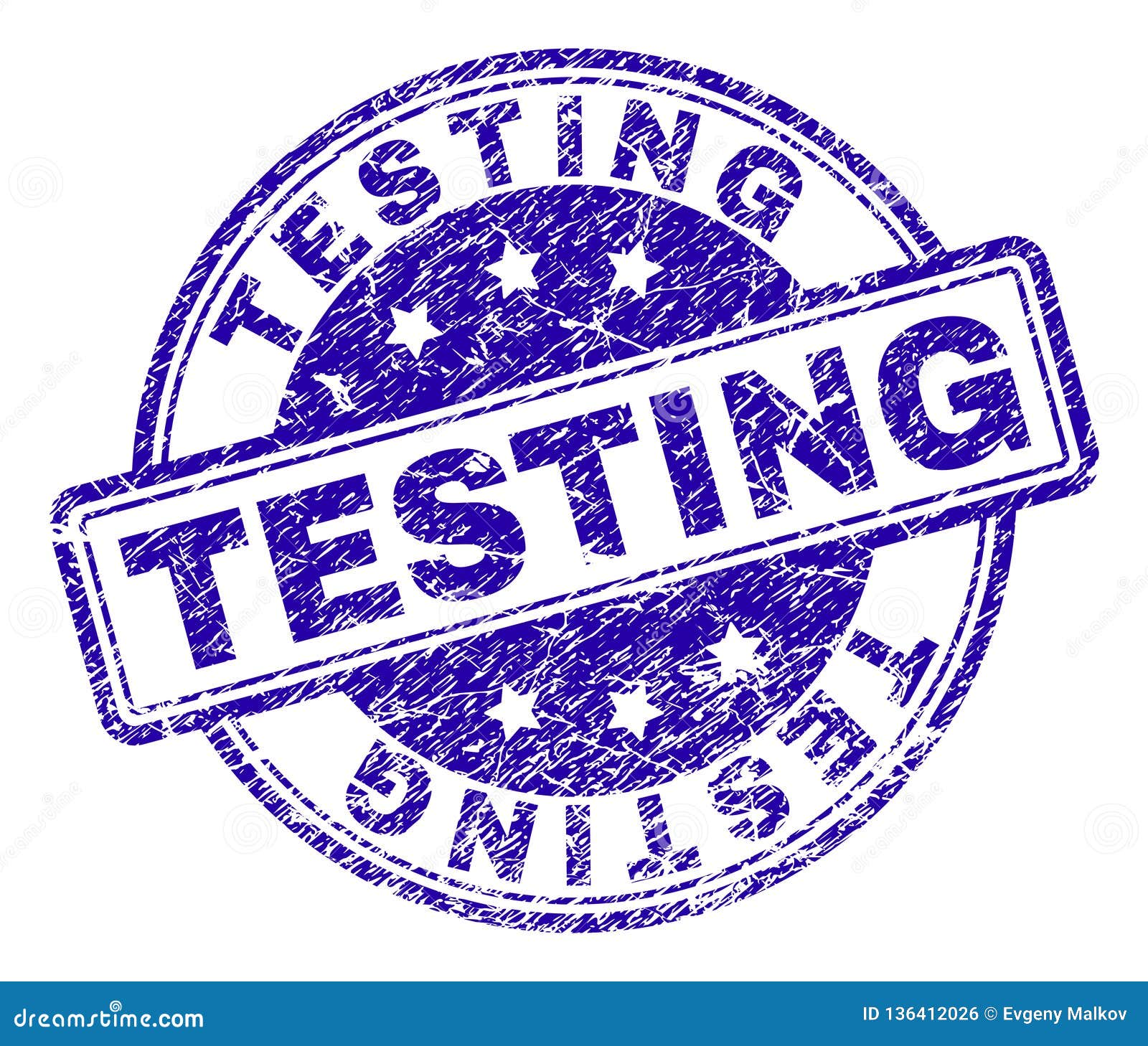 Scratched Textured TESTING Stamp Seal Stock Vector - Illustration of ...