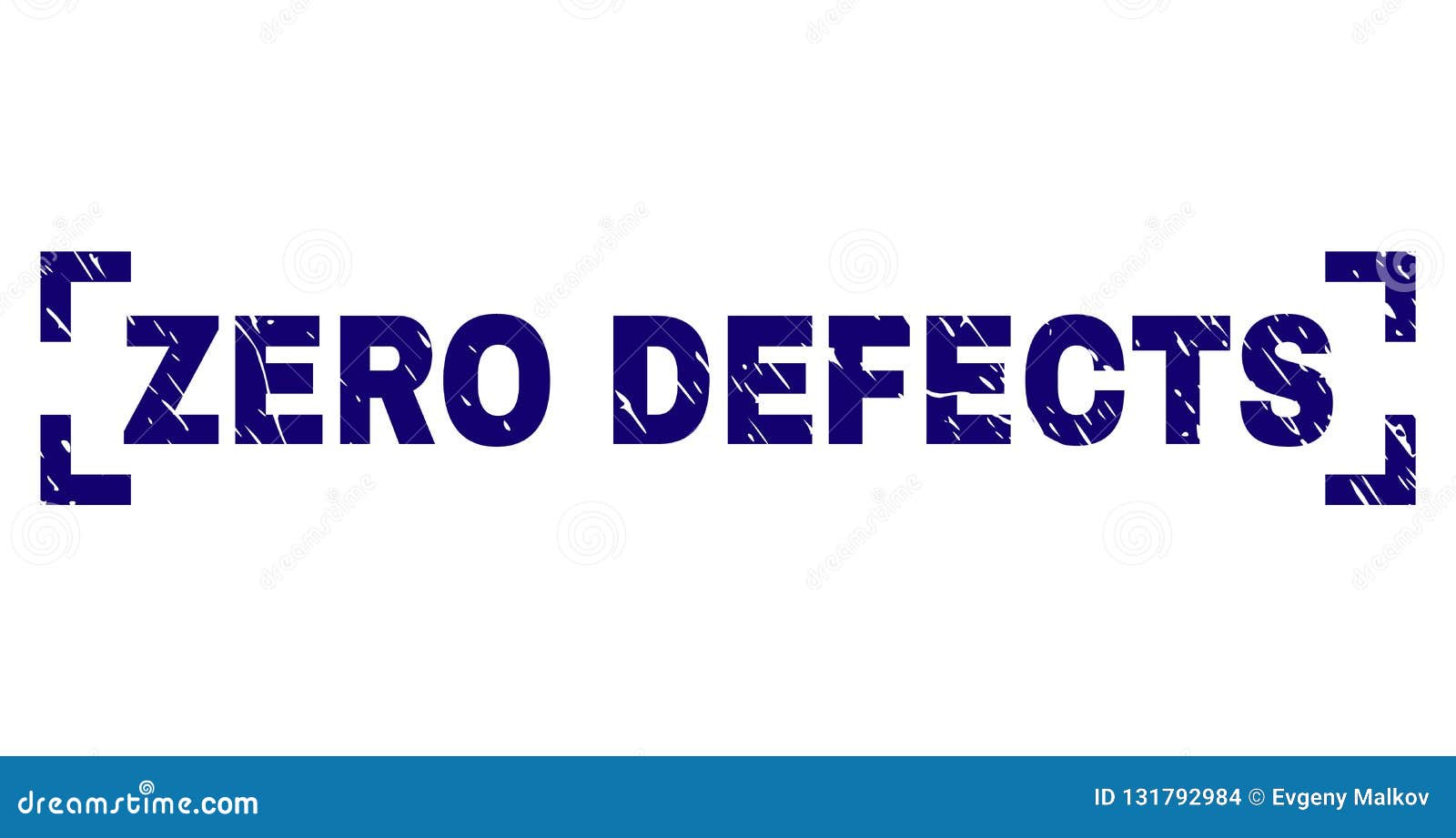 Scratched Textured ZERO DEFECTS Stamp Seal Inside Corners Stock Vector ...