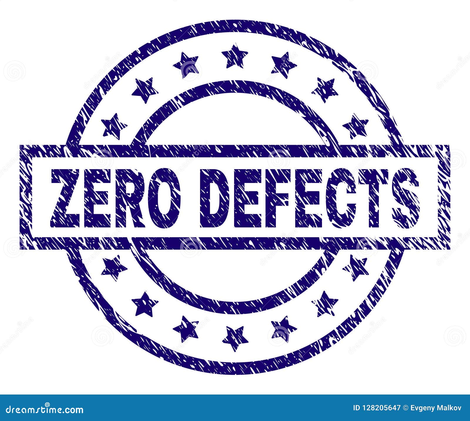 Scratched Textured ZERO DEFECTS Stamp Seal Stock Vector - Illustration ...