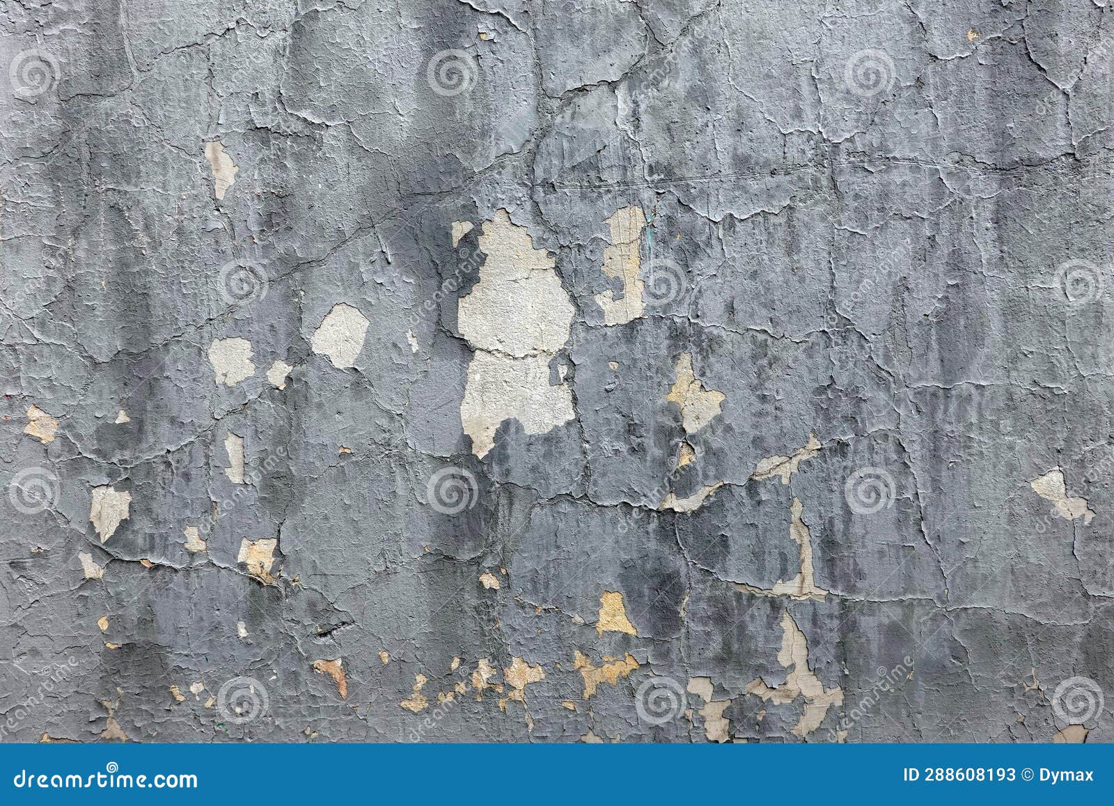 Scratched Uneven Wall Painted Surface with Damaged Gray Plaster As ...