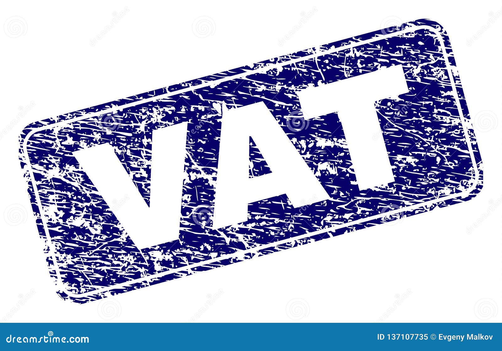 Scratched VAT Framed Rounded Rectangle Stamp Stock Vector ...