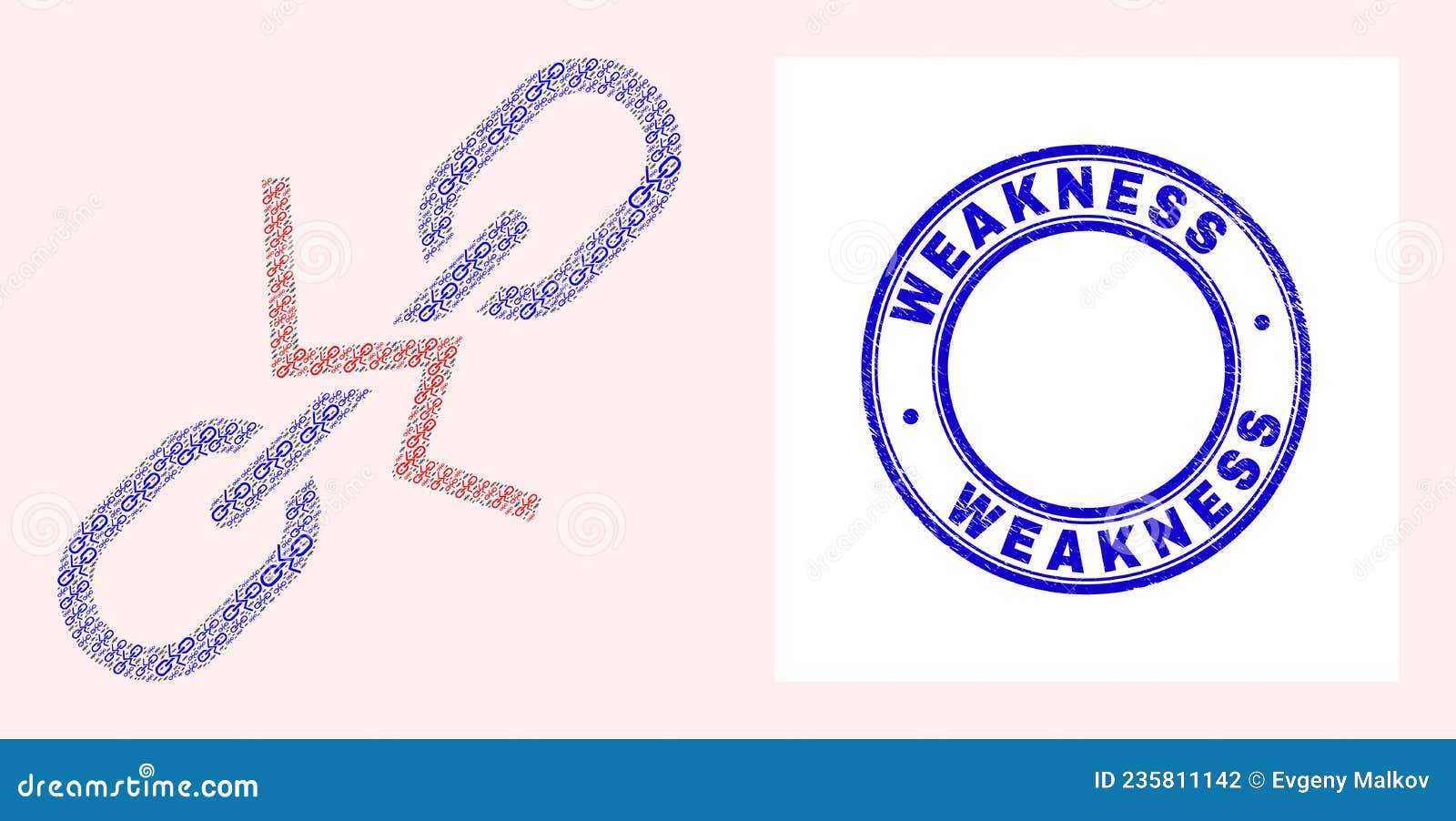 Scratched Weakness Stamp and Break Chain Recursive Mosaic of Self Items ...