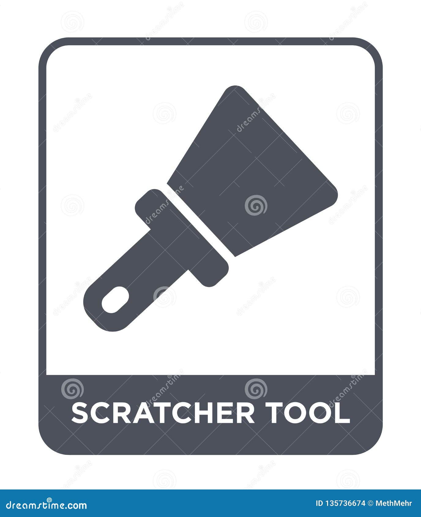Scratcher Tool Icon in Trendy Design Style. Scratcher Tool Icon ...