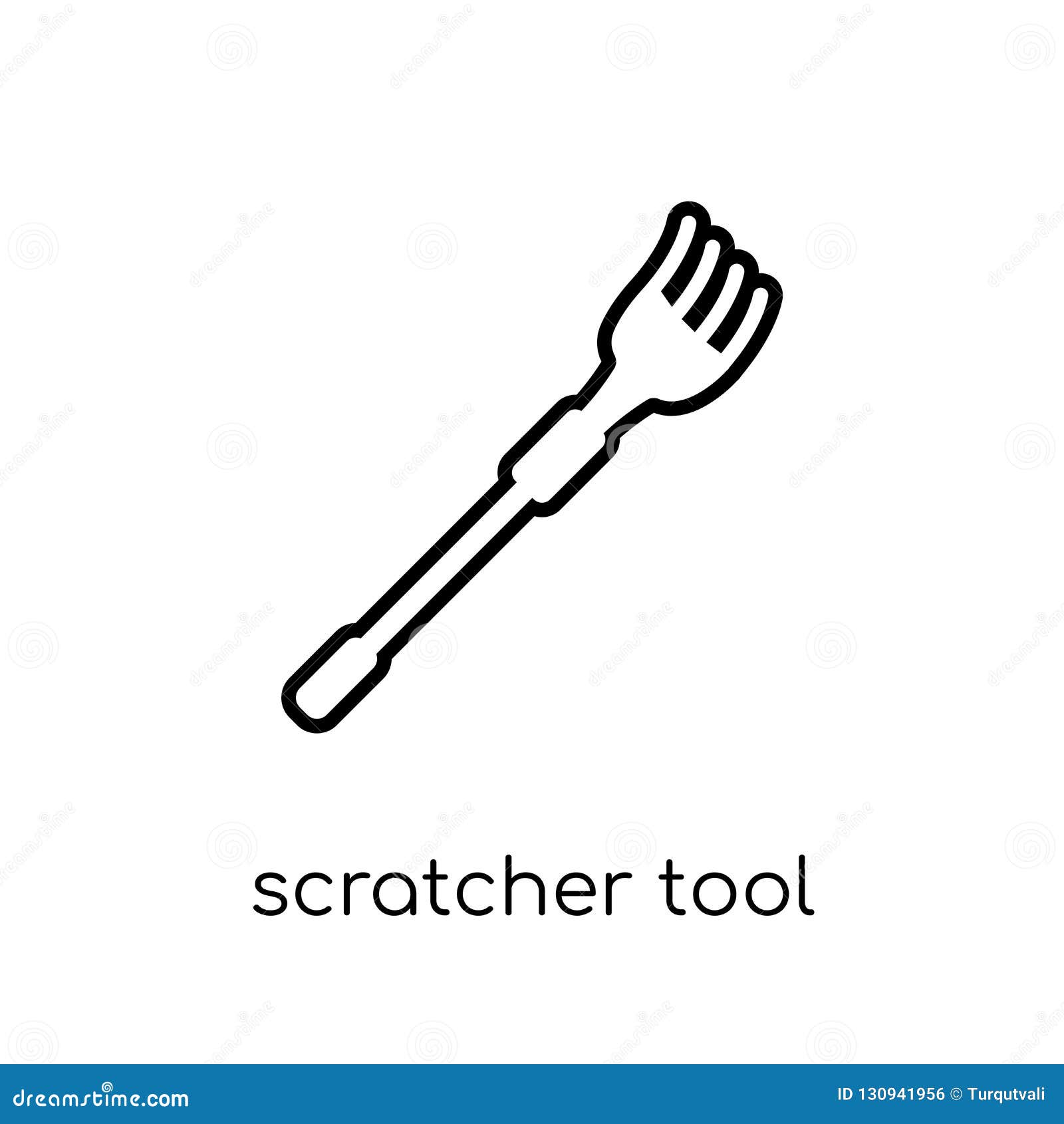 Scratcher Tool Icon. Trendy Modern Flat Linear Vector Scratcher Stock ...