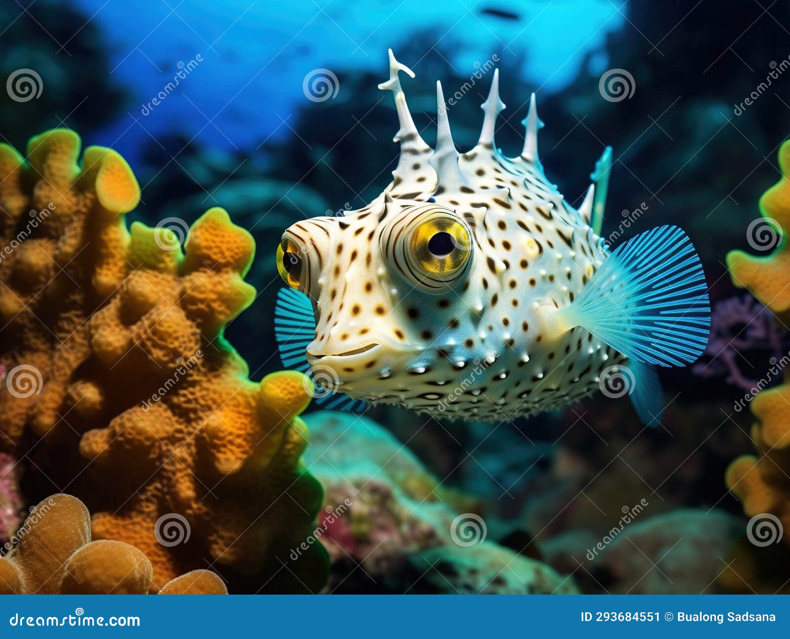 Ai Generated Illustration Wildlife Concept of Scrawled Cowfish Stock ...