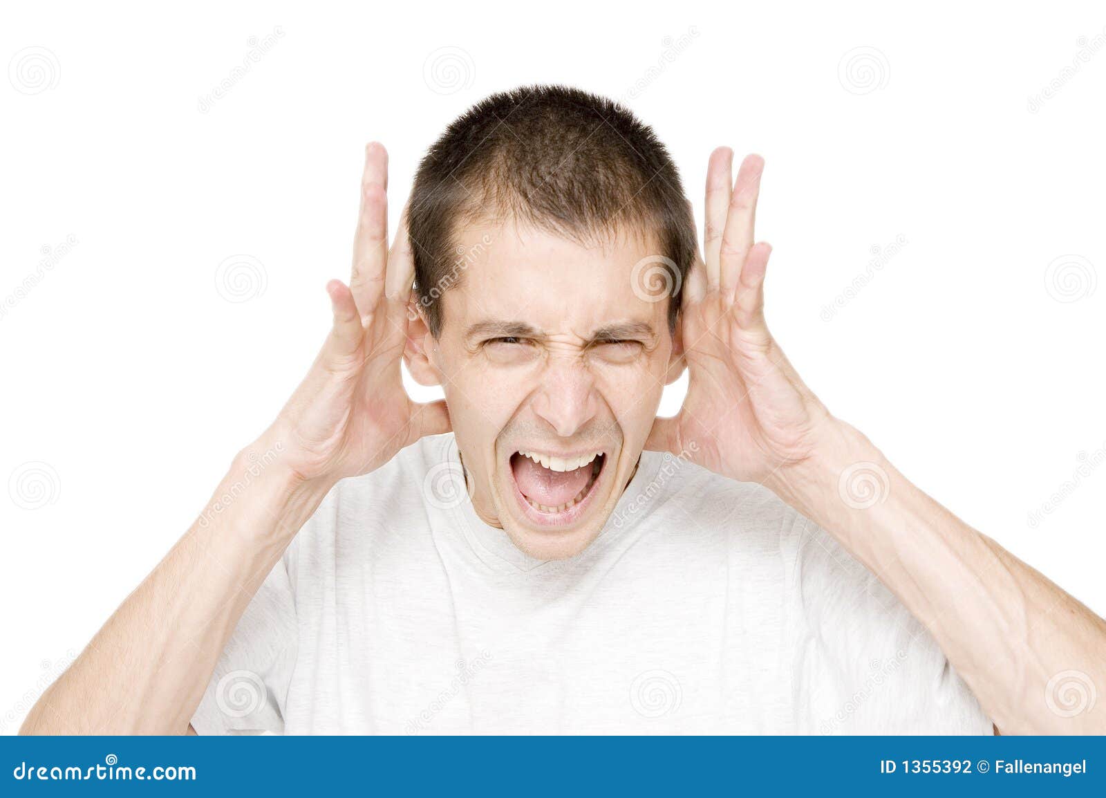 Scream stock photo. Image of upset, people, male, emotion - 1355392