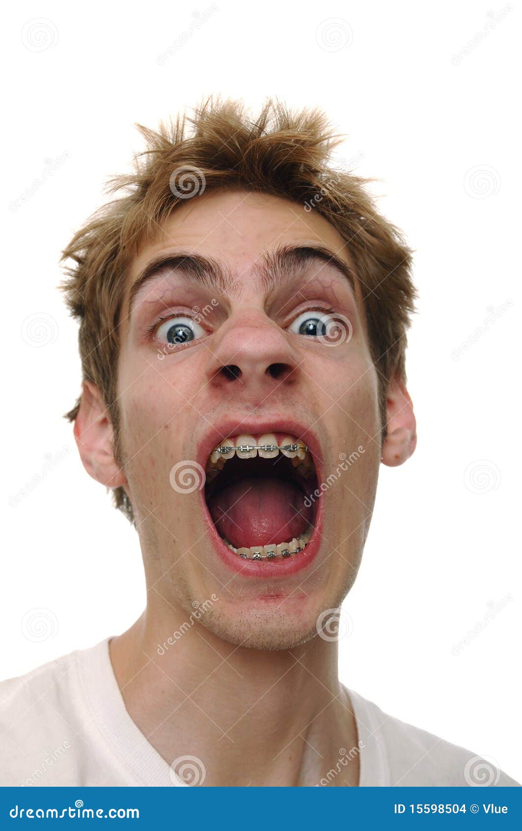 Scream stock photo. Image of fear, color, white, teeth - 15598504