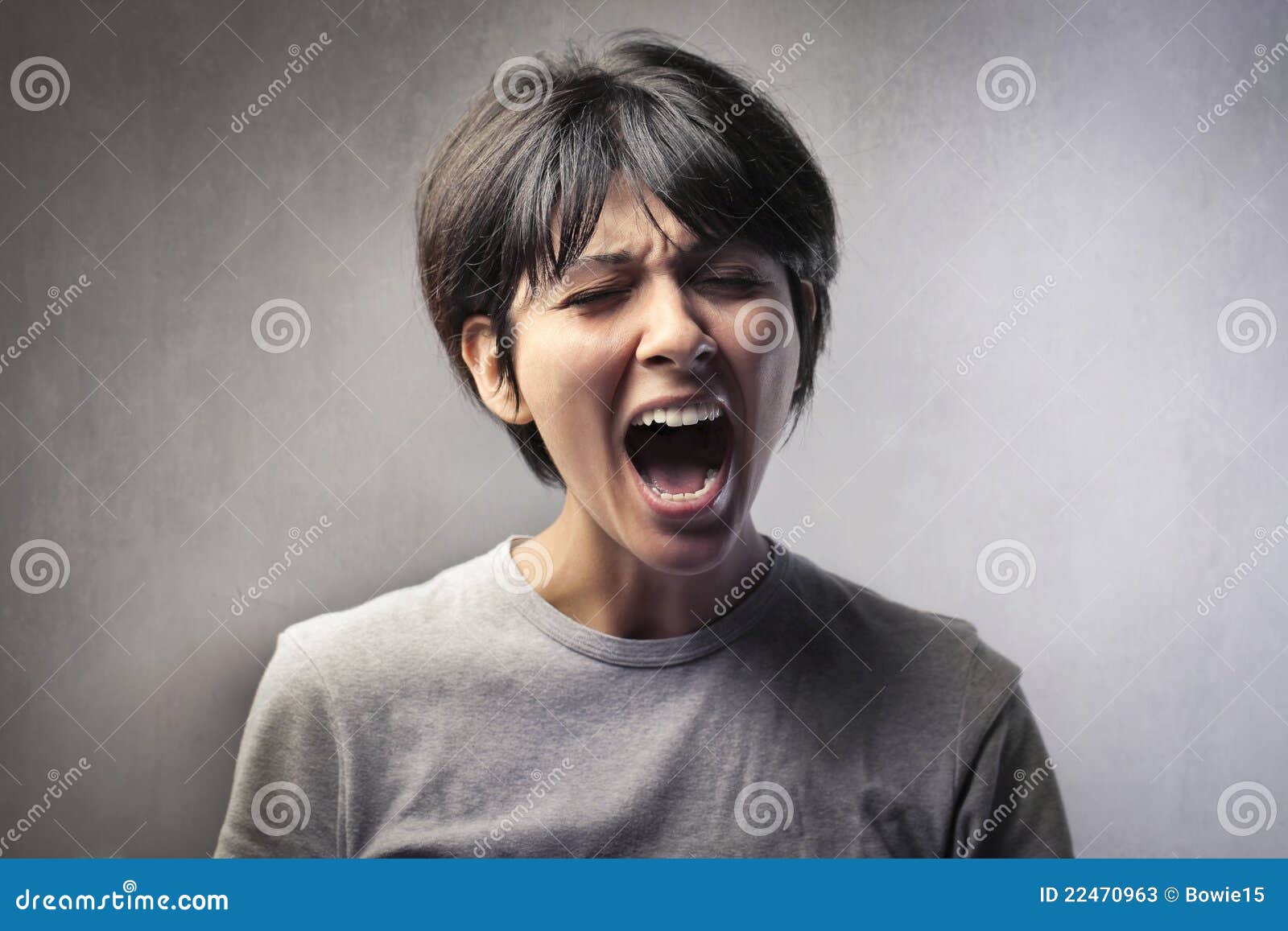 Scream stock image. Image of hair, shout, eyes, worried - 22470963