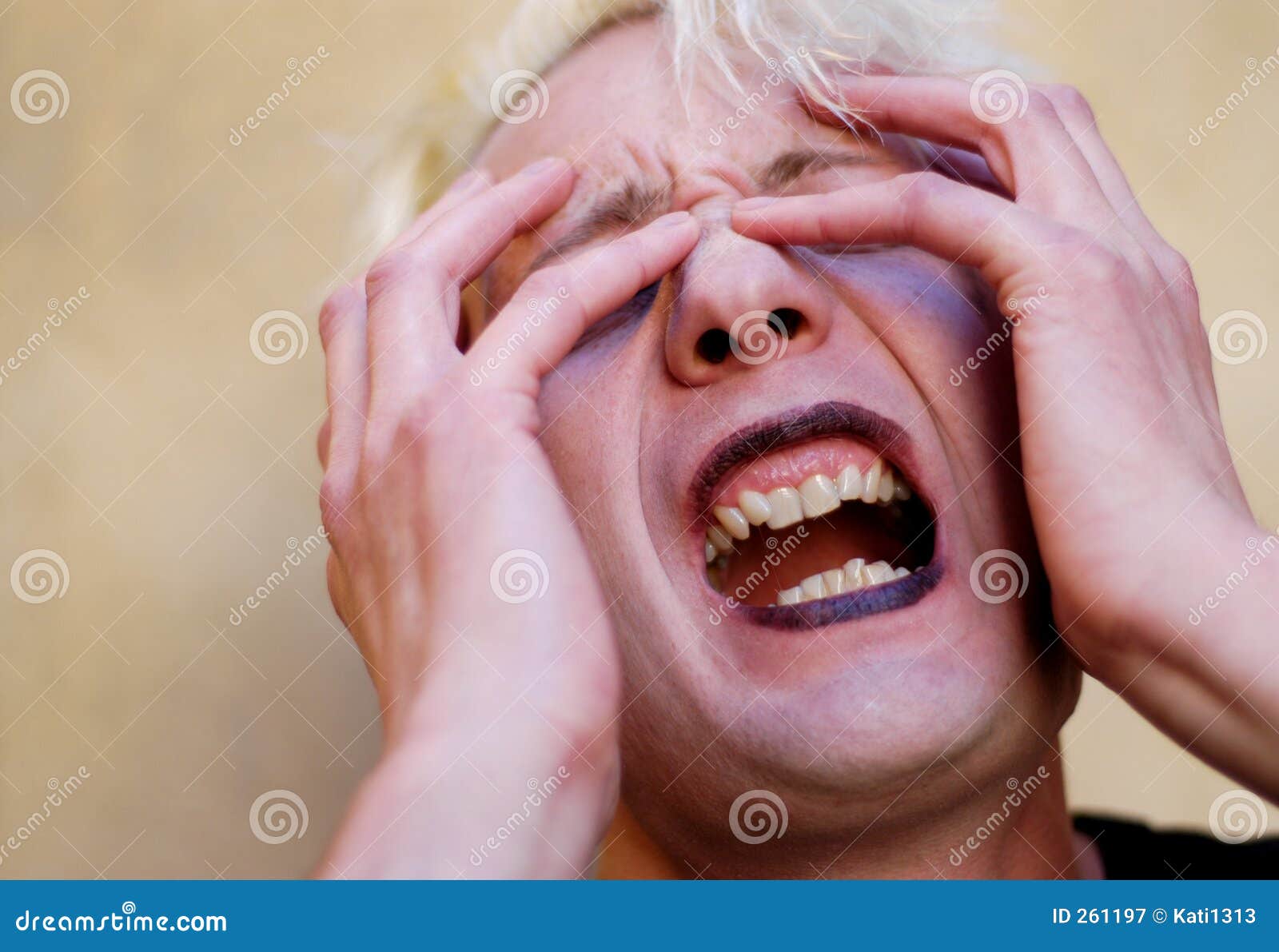 Scream stock image. Image of makeup, open, face, copyspace - 261197