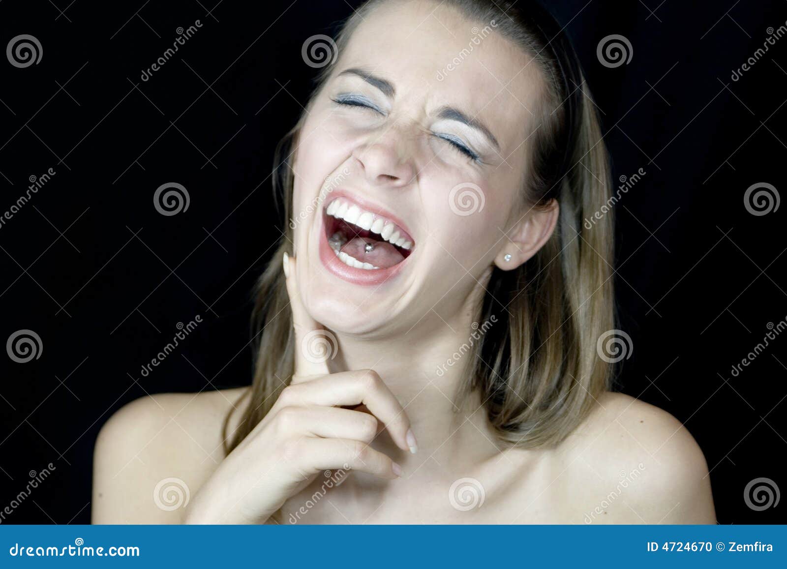 Scream stock photo. Image of background, studio, behavior - 4724670