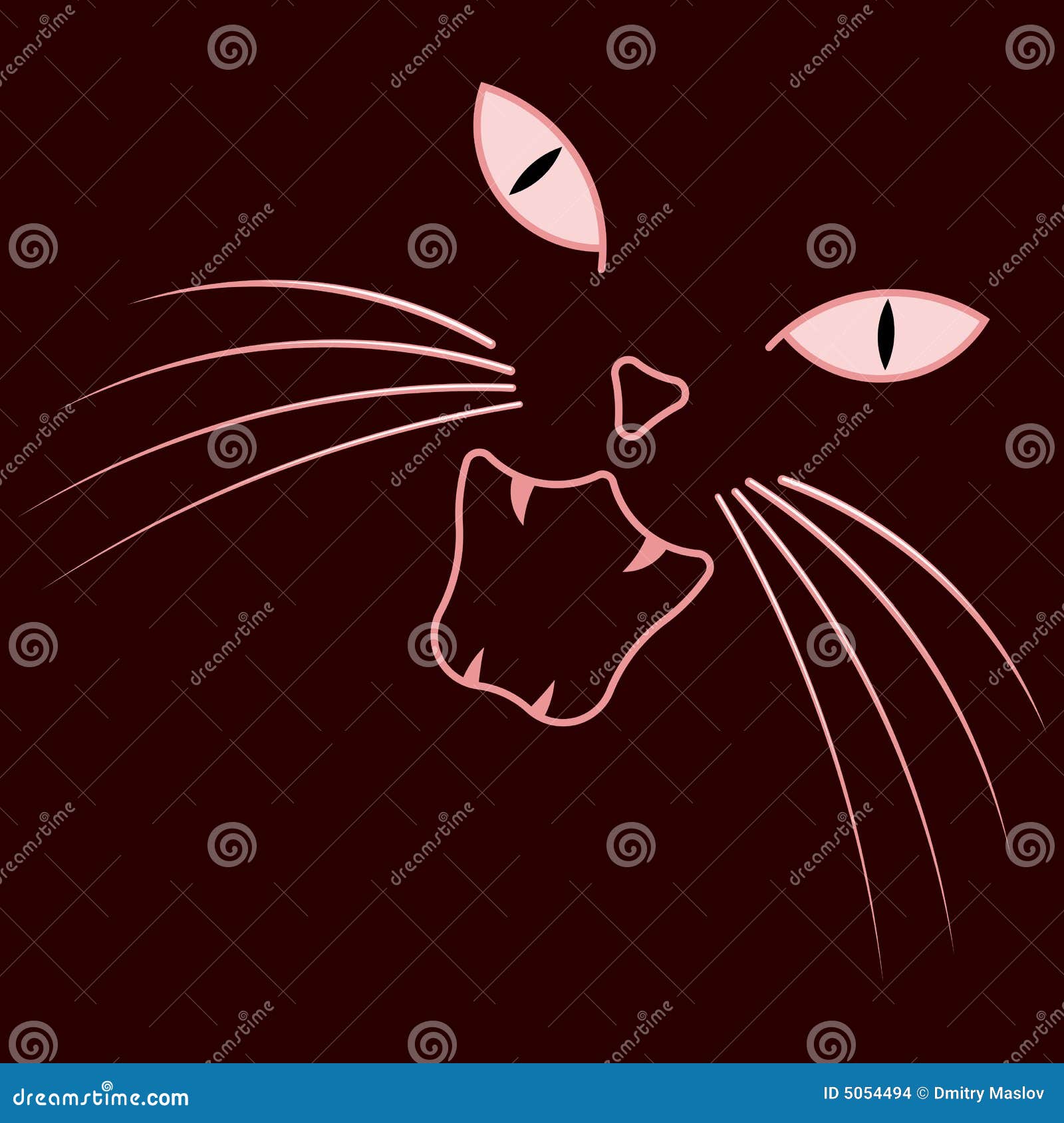 The Muzzle Of The Evil Black Cat Cartoon Vector | CartoonDealer.com ...