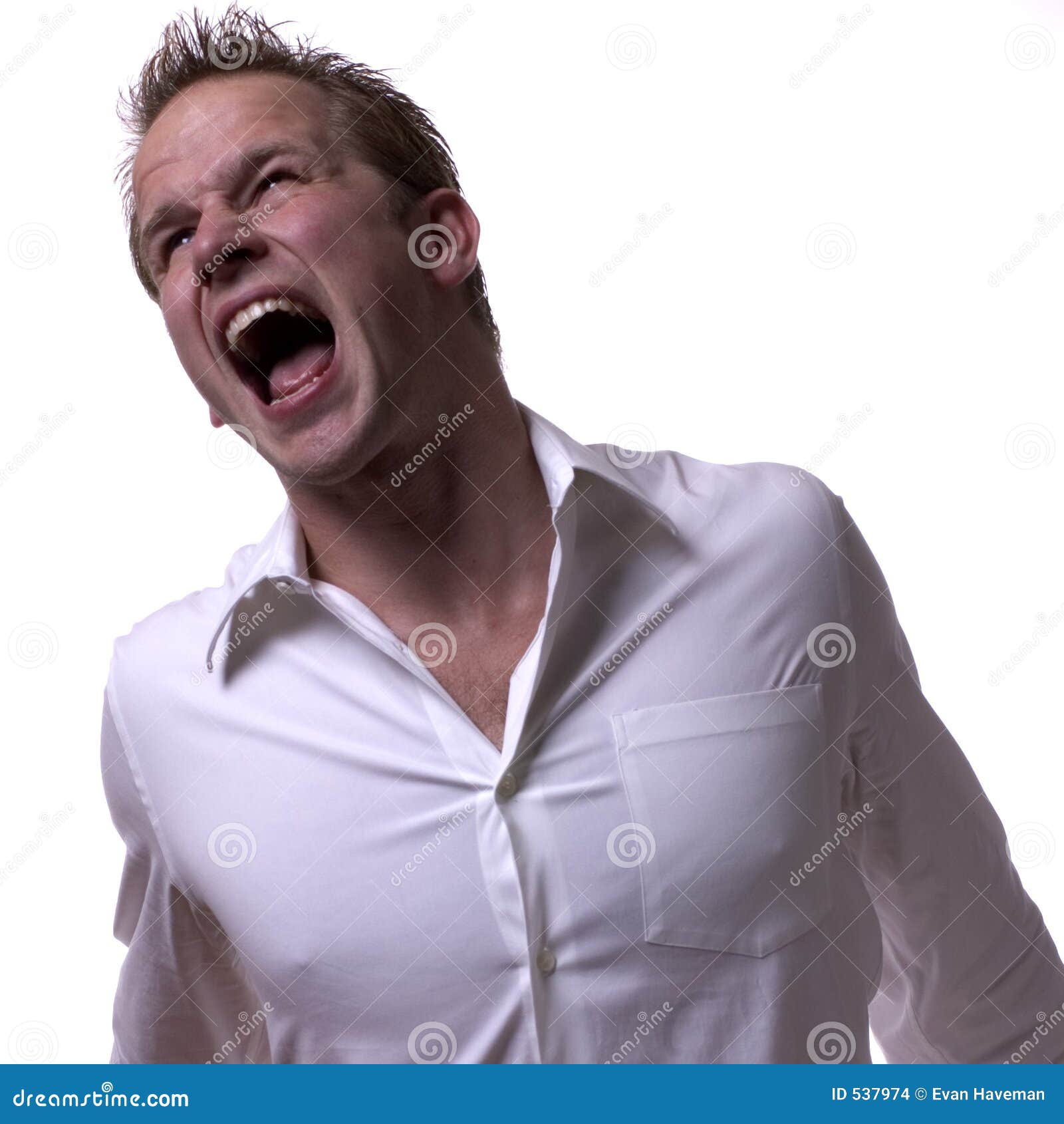 Scream stock photo. Image of anger, rage, white, stress - 537974
