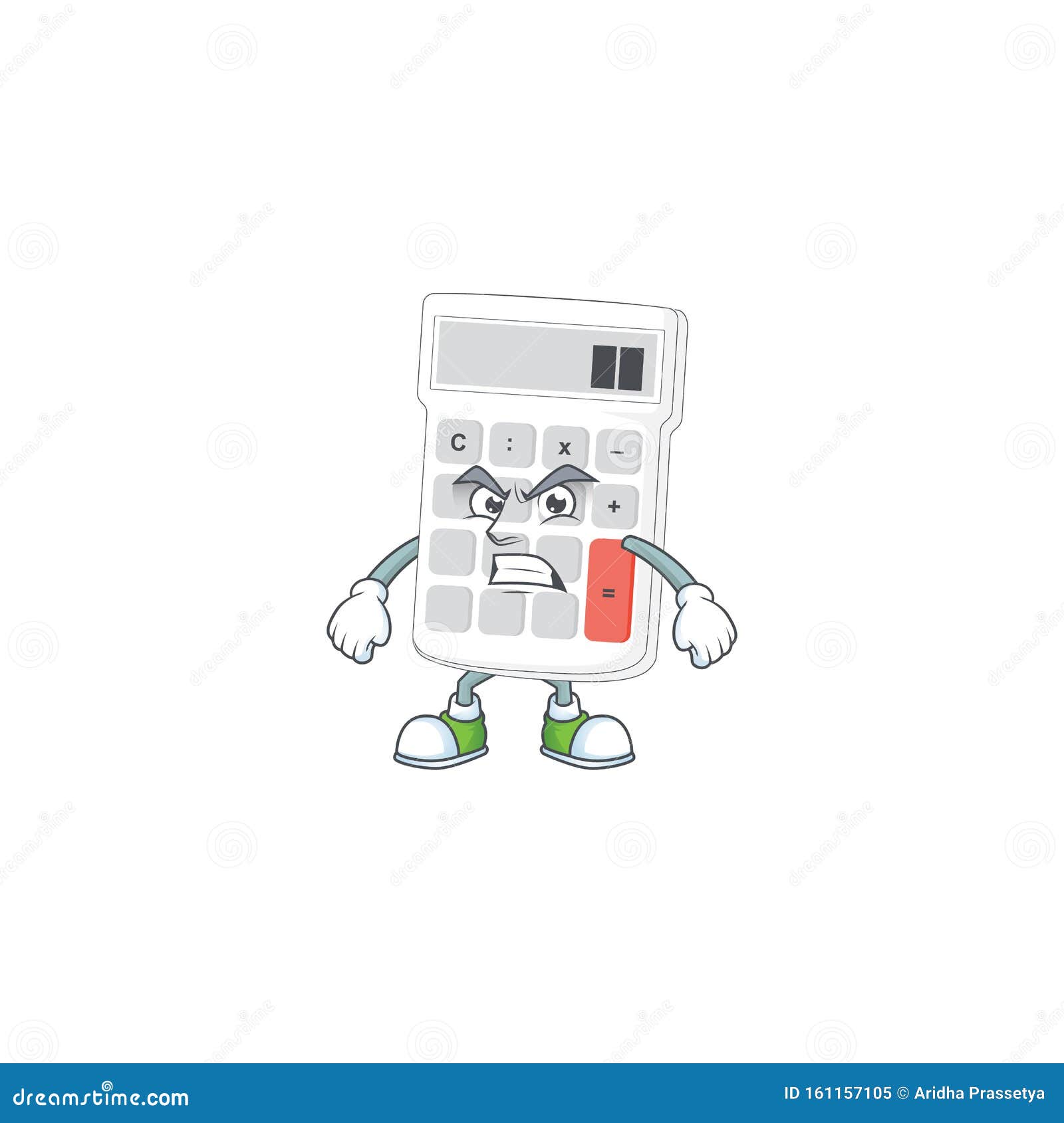 Scream Cartoon Calculator White for Calculate Tool Stock Vector ...