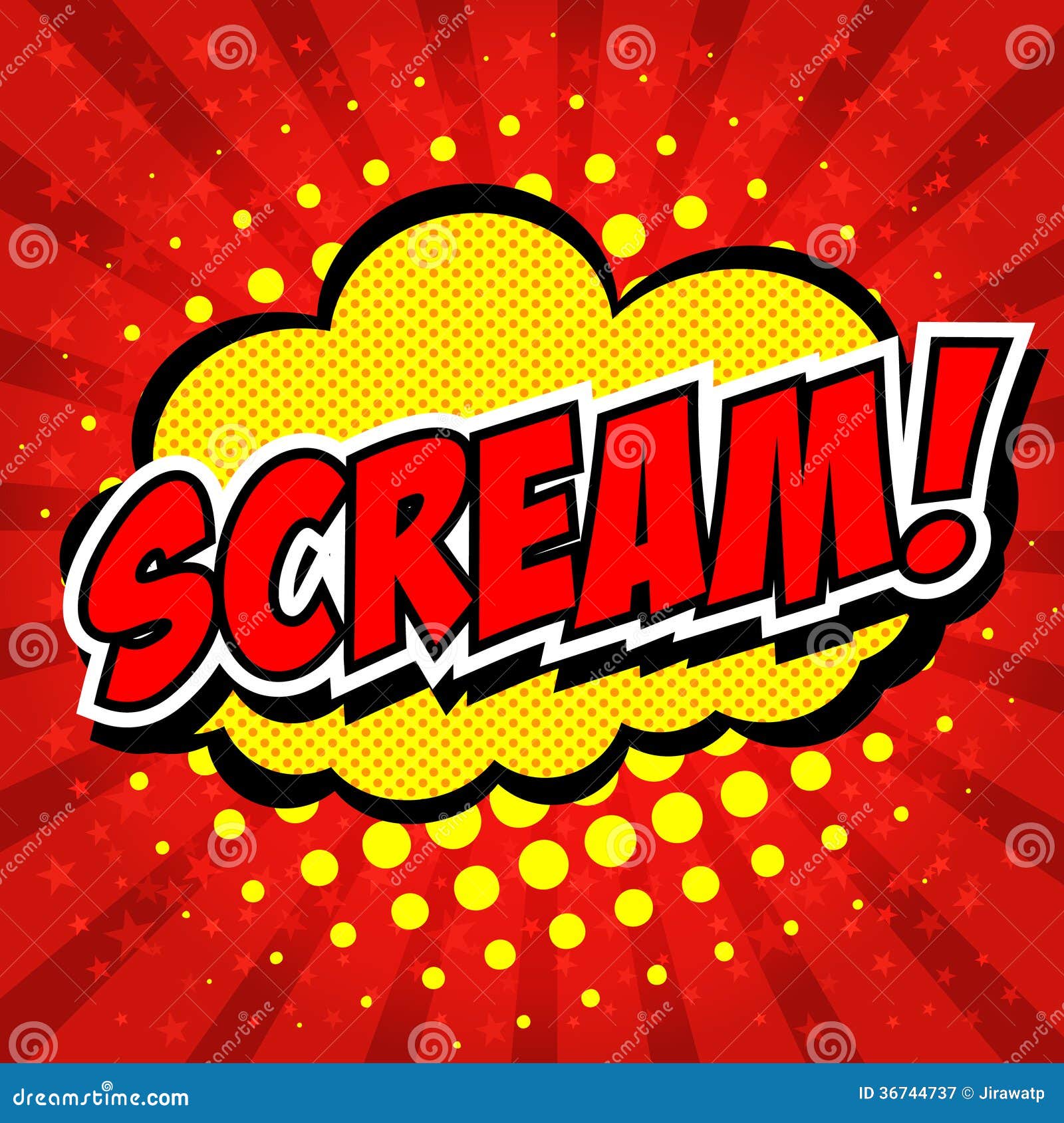 Scream! stock vector. Illustration of fonts, humor, dynamite - 36744737