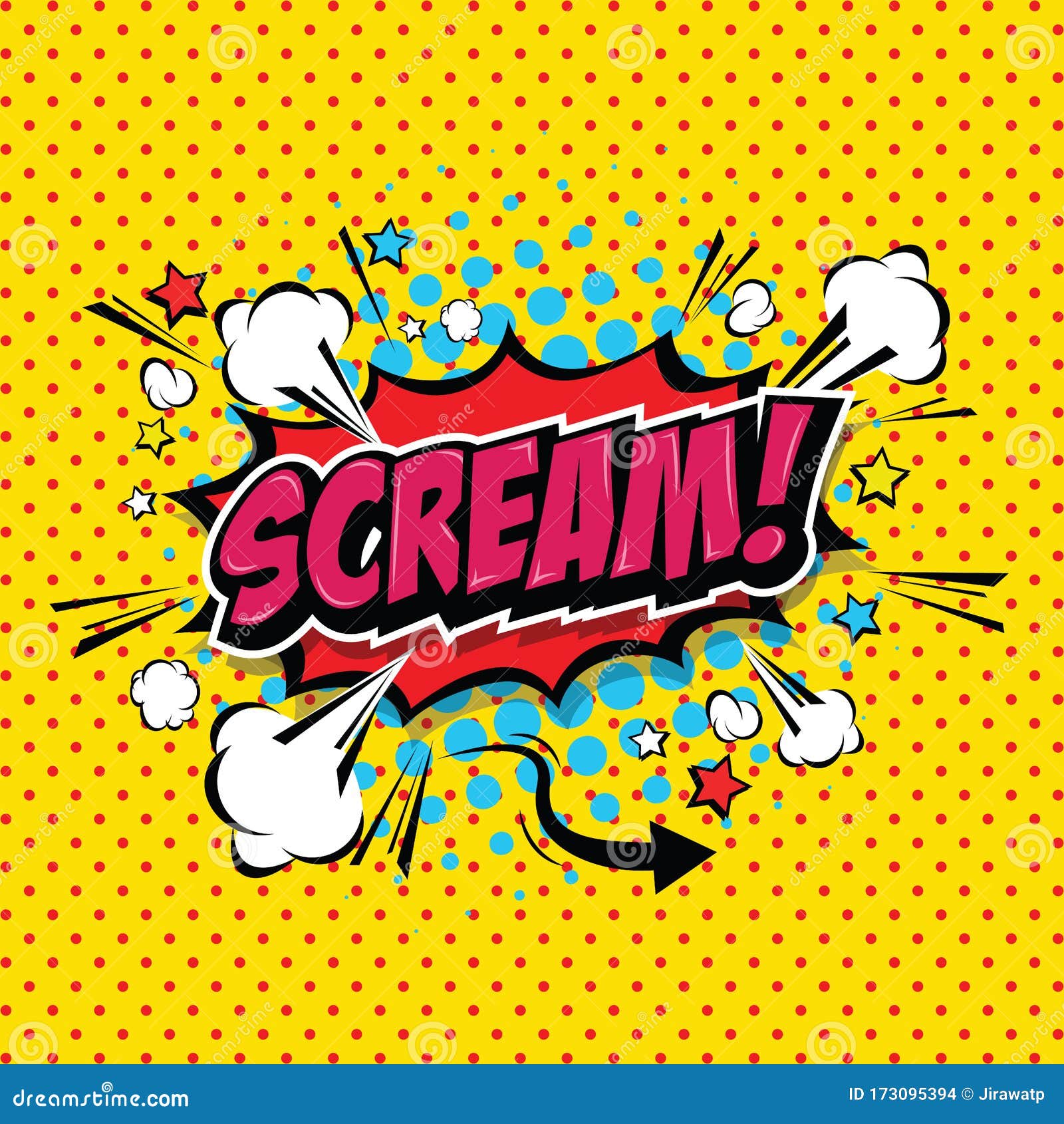 Scream! Comic Speech Bubble. Vector Eps 10 Stock Vector - Illustration ...
