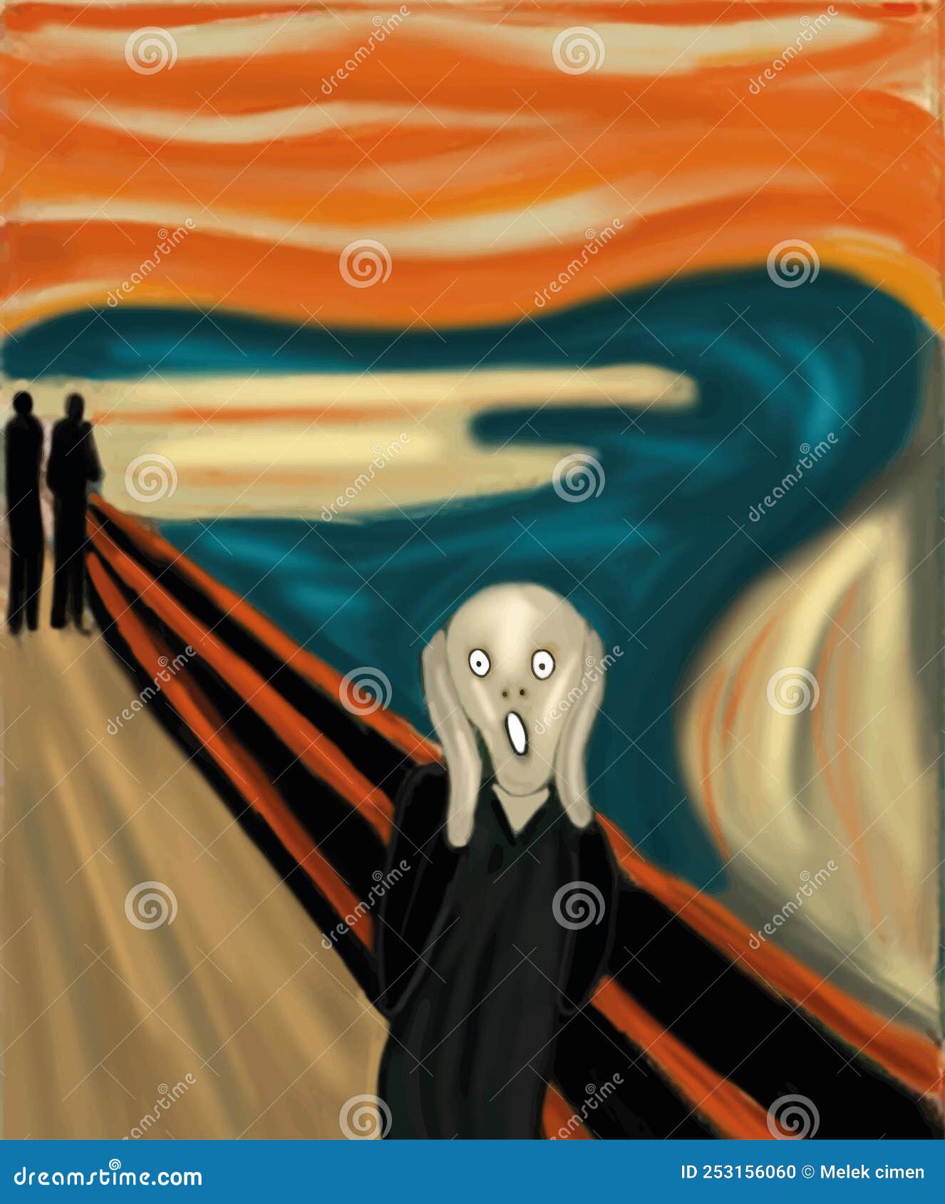 Scream. Edward Munch Inspired Stock Vector - Illustration of vector ...