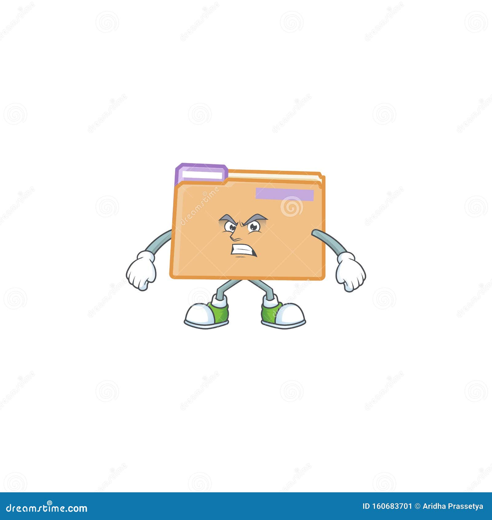 Scream Folder Icon with Character the Mascot Stock Vector ...