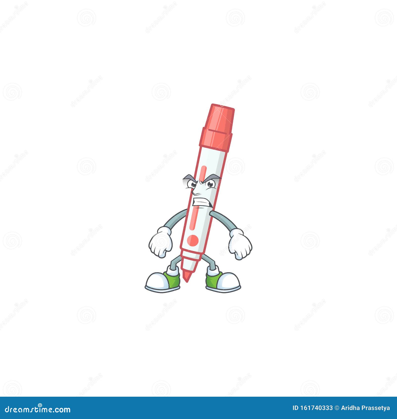 Scream Icon Red White Board Marker with Mascot Stock Vector ...