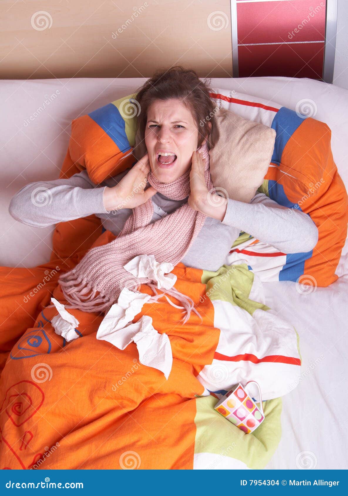Scream in pain stock photo. Image of disease, hair, face - 7954304