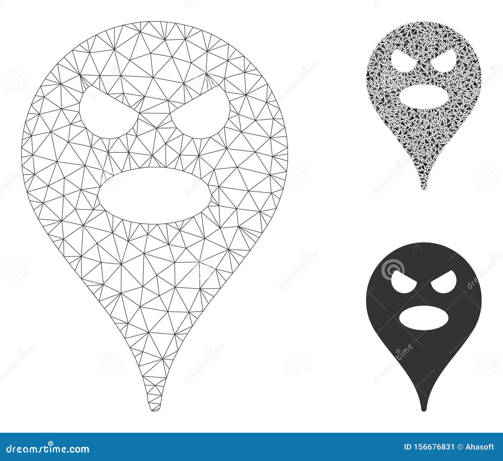 Scream Smiley Map Marker Vector Mesh Network Model and Triangle Mosaic ... Scream Smiley Map Marker Vector Mesh Network Model and Triangle Mosaic ...