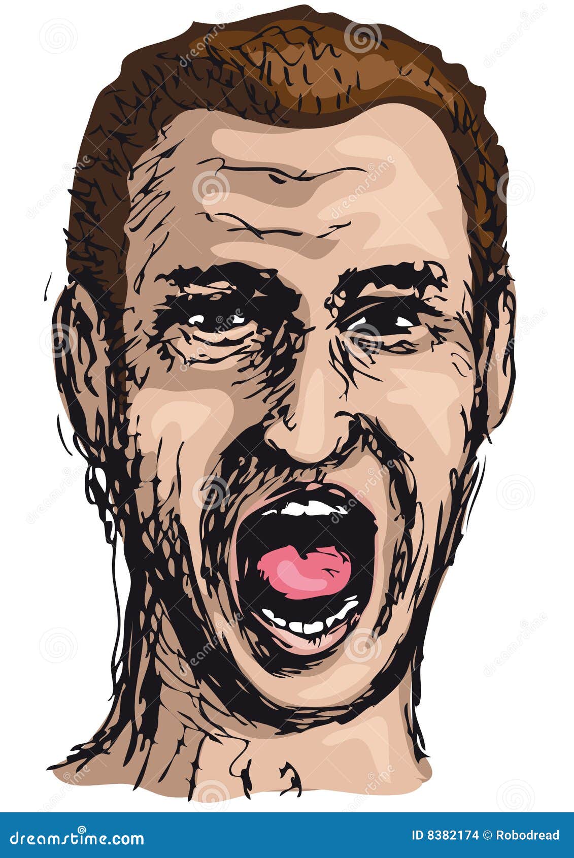 Scream (vector) stock vector. Illustration of conflict - 8382174